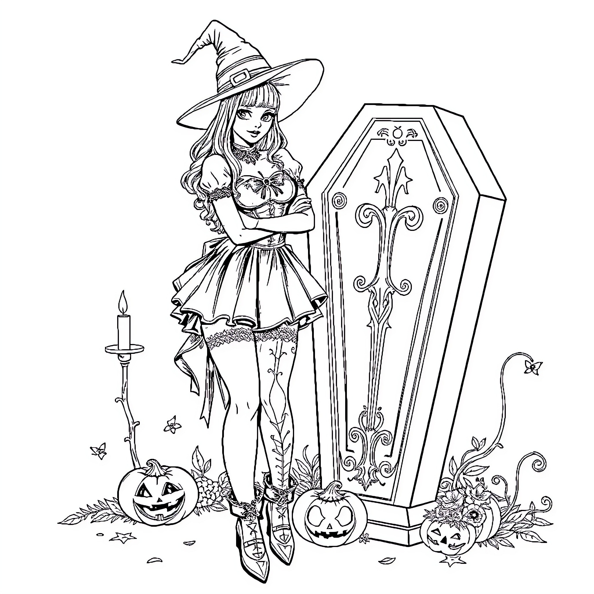 Best Goth Woman Coloring Pages (Free Printable PDF)