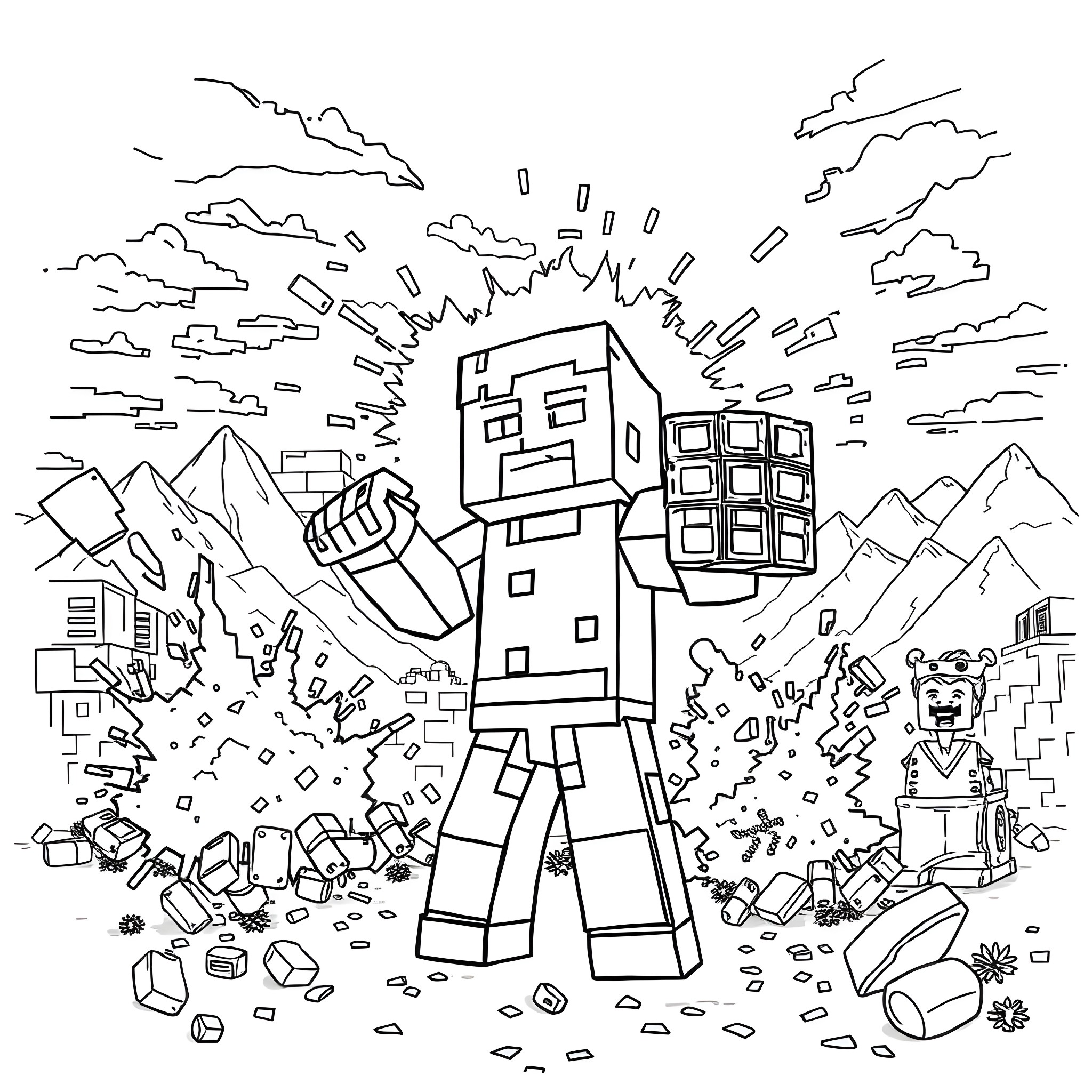 Best Minecraft Steve Coloring Pages (Free Printable PDF)