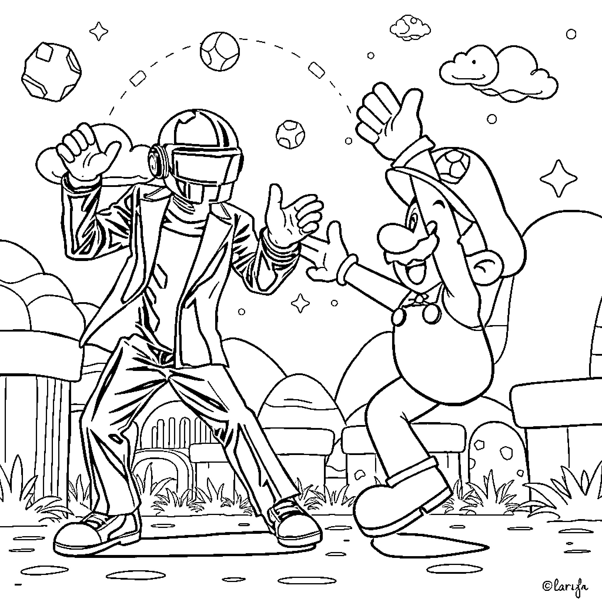 Best Daft Punk Coloring Pages (Free Printable PDF)