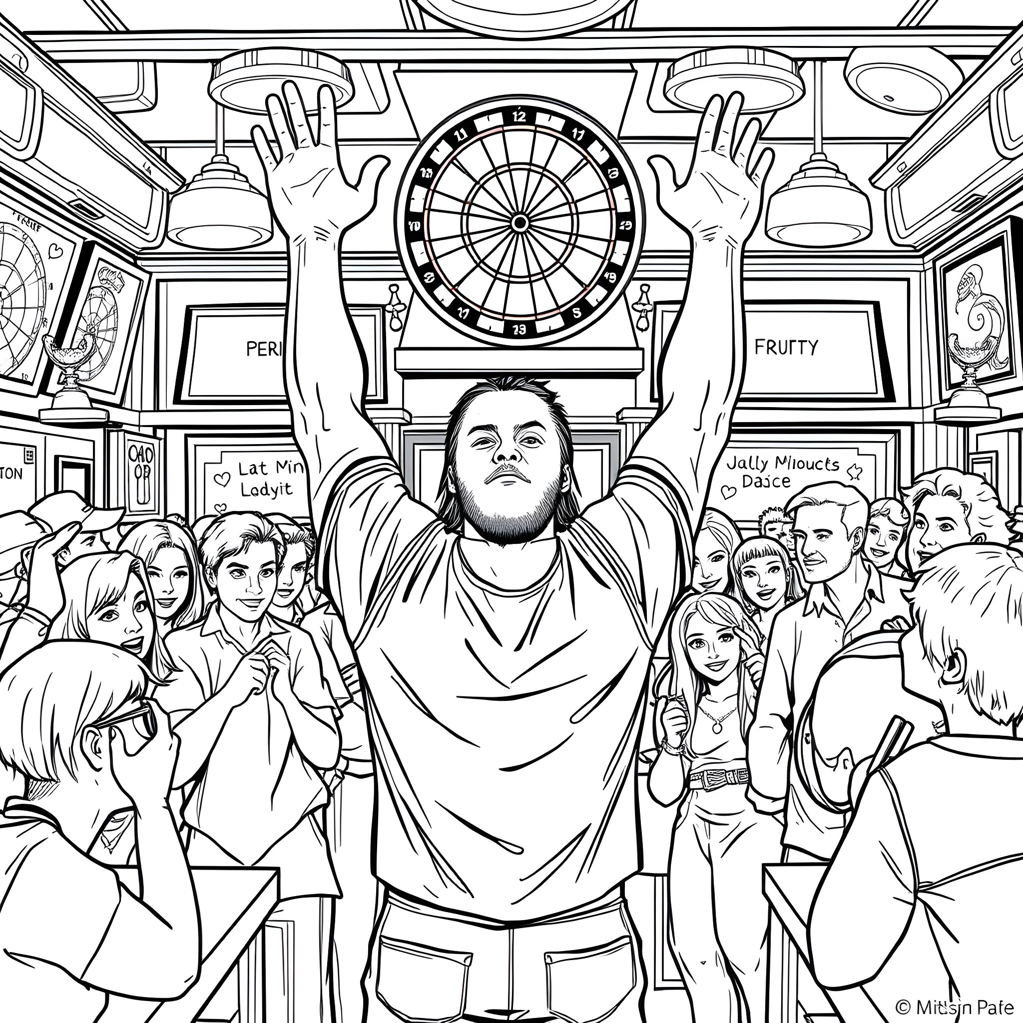 Best Dart Player Coloring Pages (Free Printable PDF)