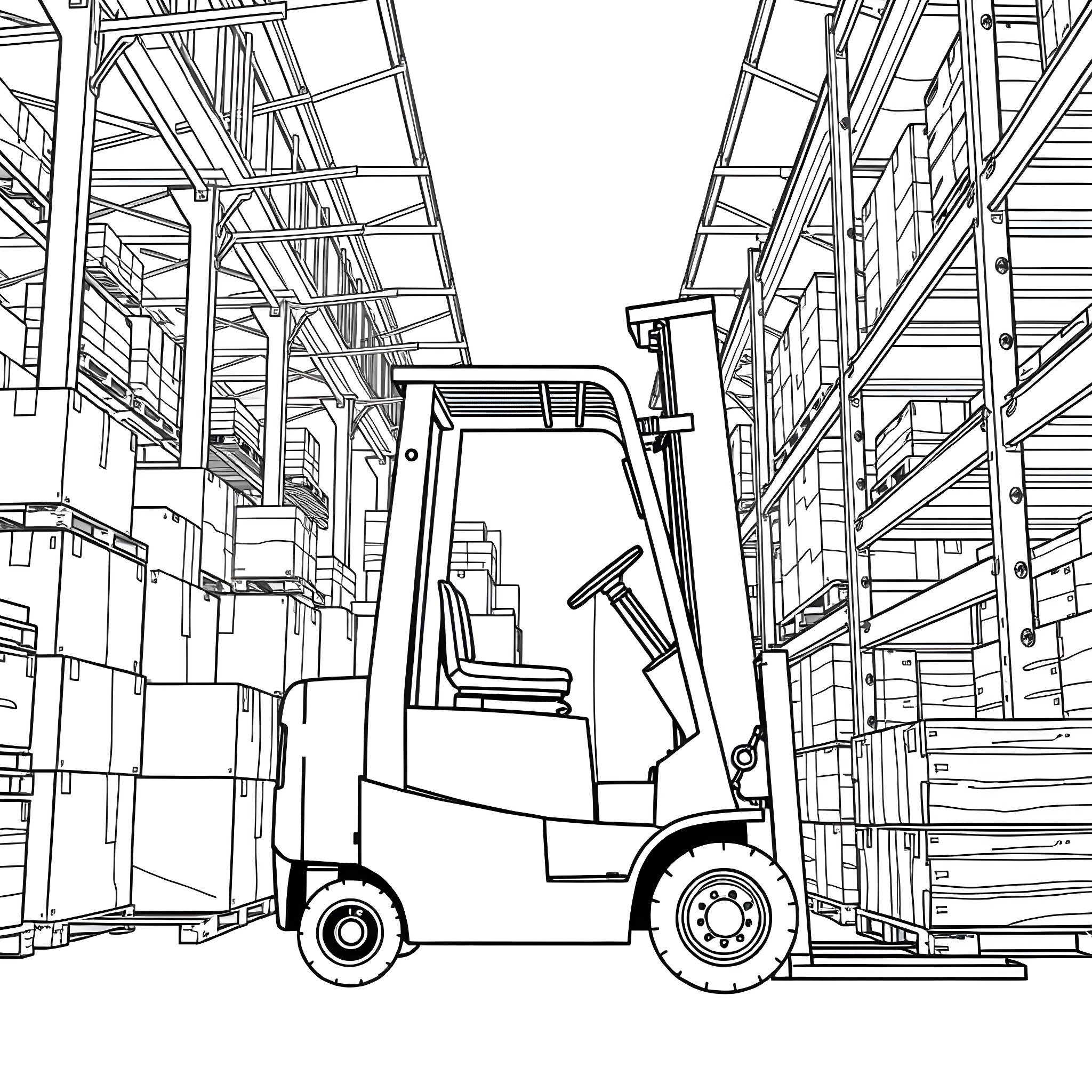 13 Best Fork Lift Coloring Pages (Free Printable PDFs)