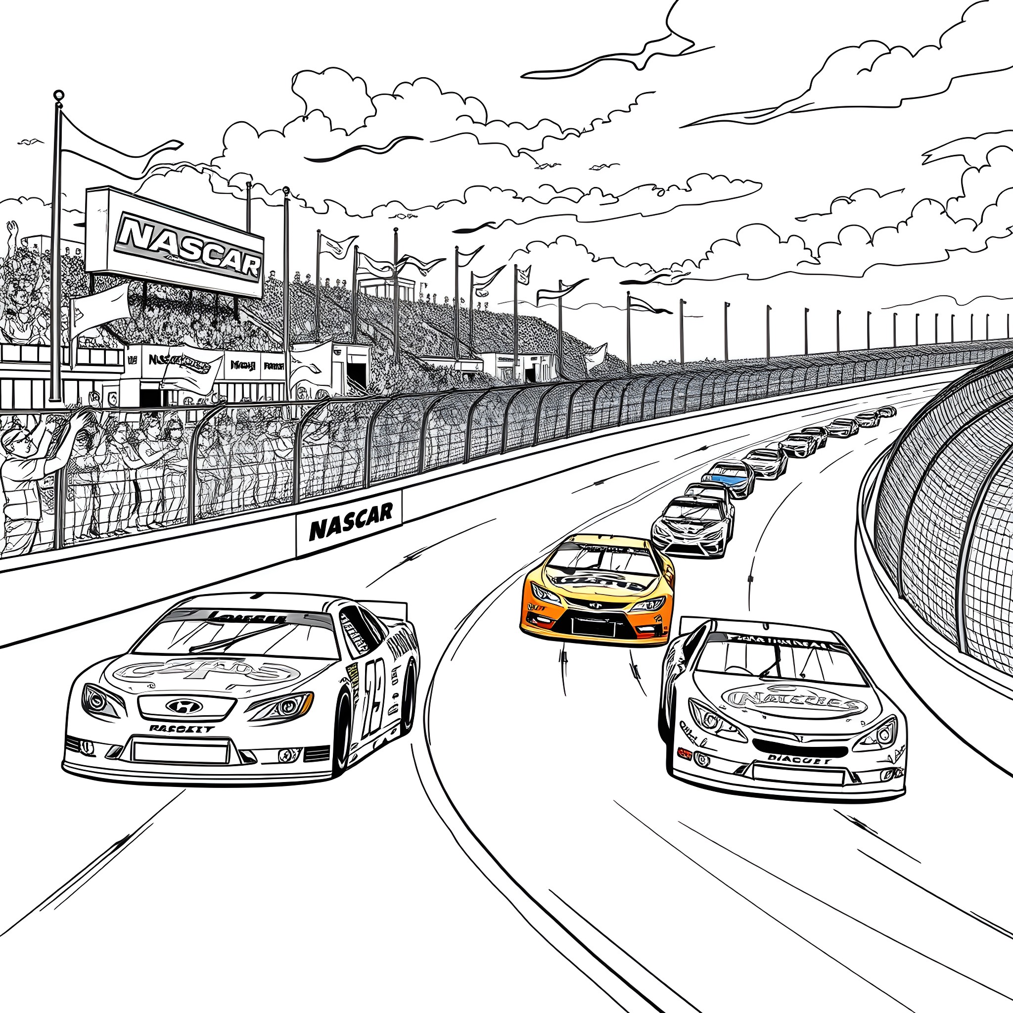 Best Nascar Coloring Pages (Free Printable PDF)