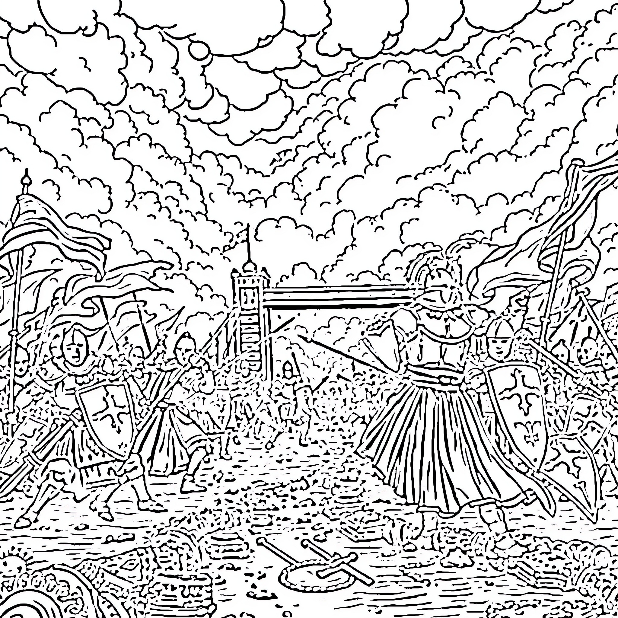 Best Battle Coloring Pages (Free Printable PDF)