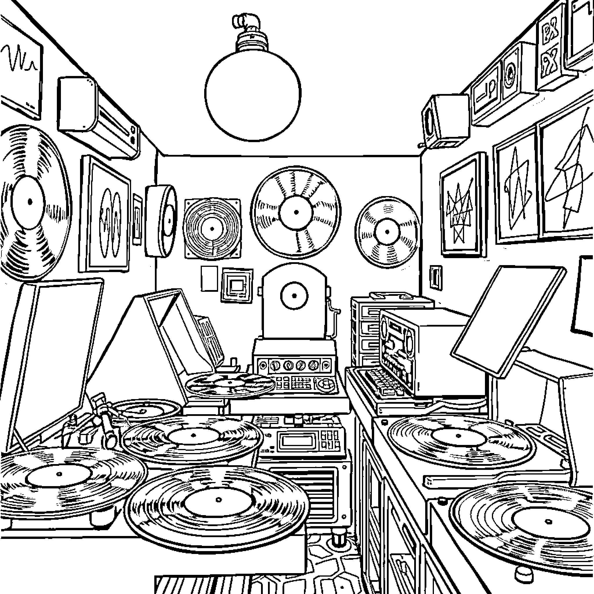 Best Record Player Coloring Pages (Free Printable PDF)