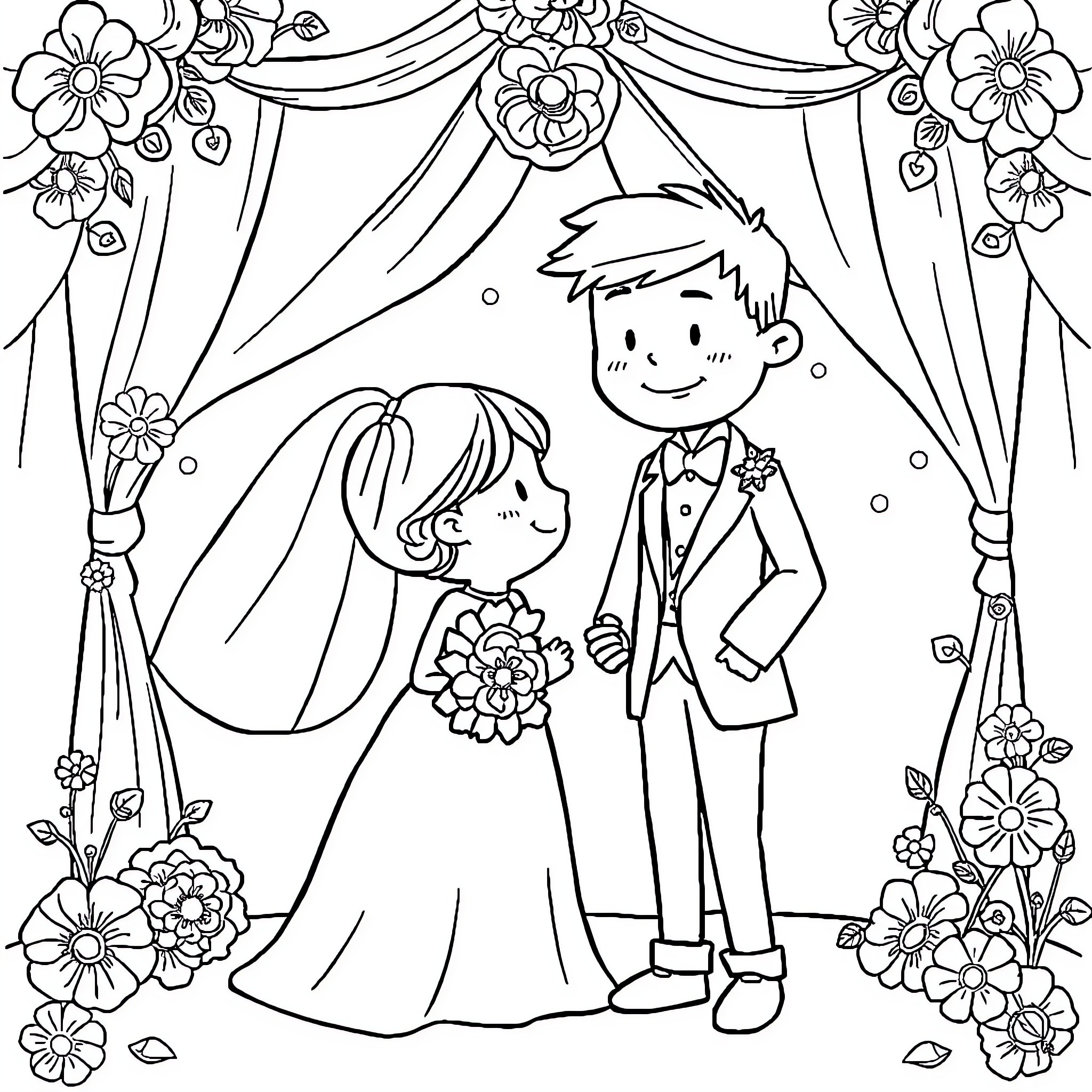 Best Wedding Coloring Pages (Free Printable PDF)