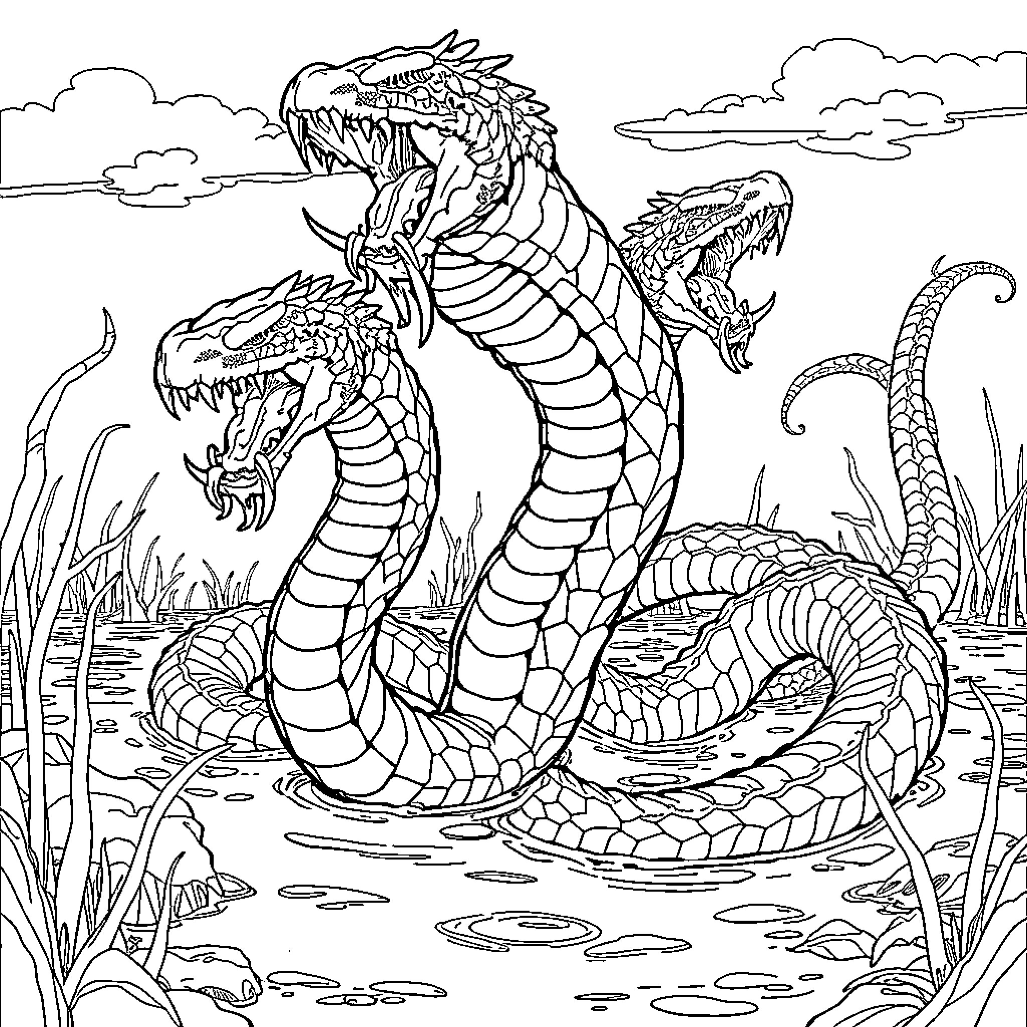 Best Hydra Coloring Pages (Free Printable PDF)