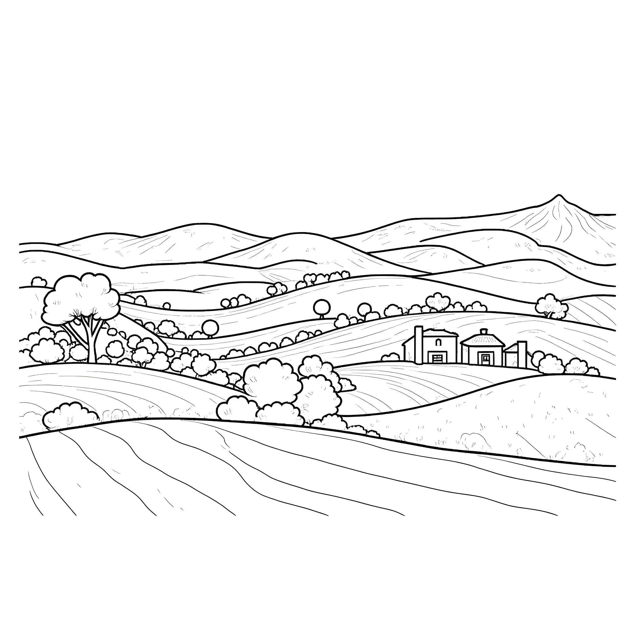 Best Landscape Coloring Pages (Free Printable PDF)