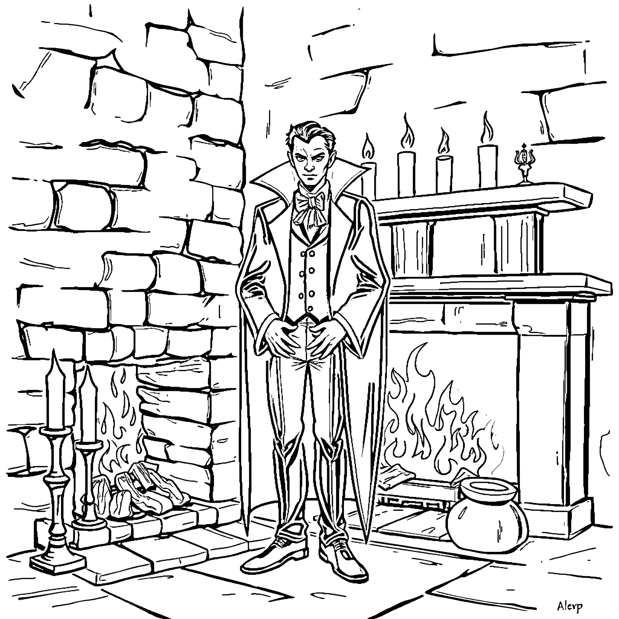 Best Vampire Coloring Pages (Free Printable PDF)