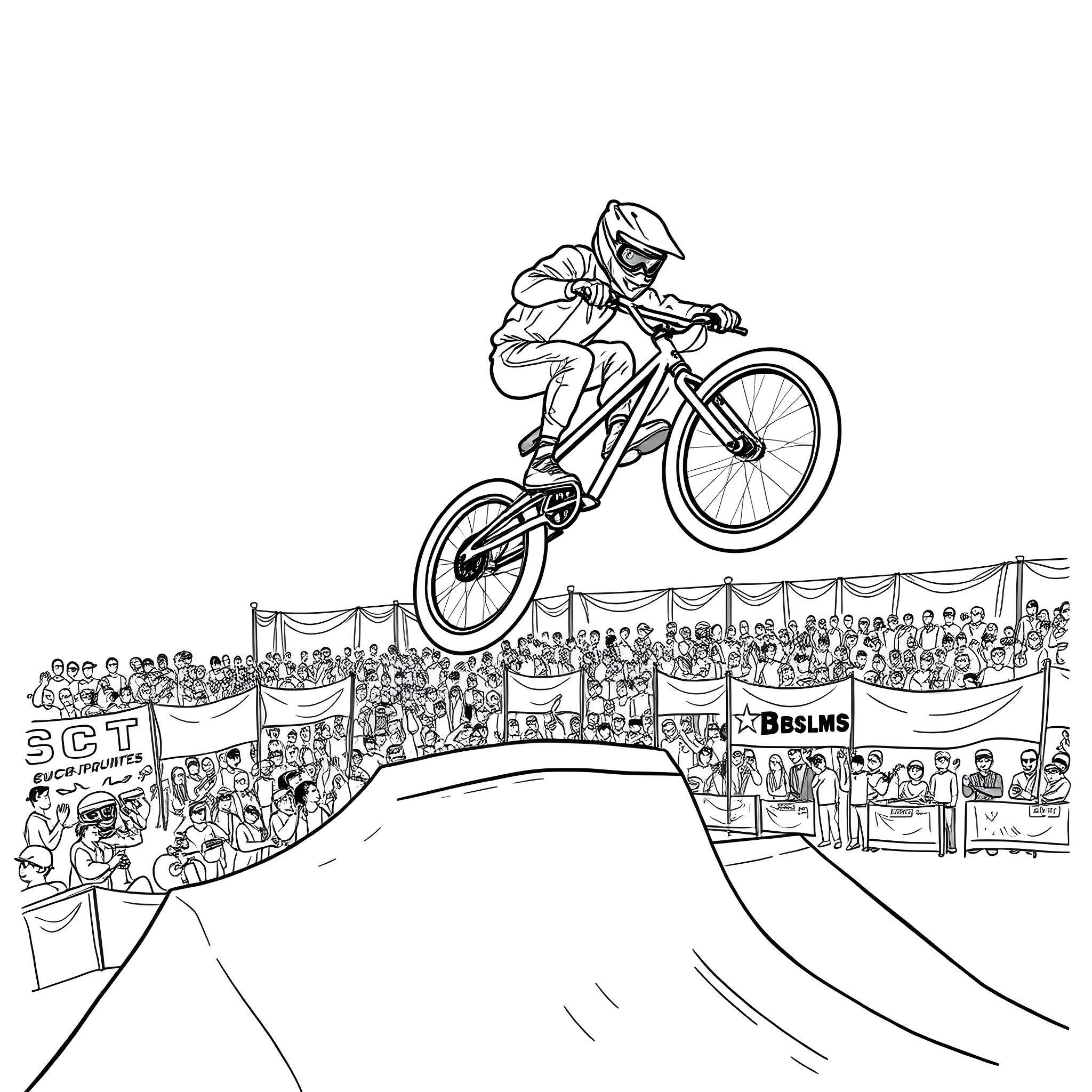 1 Best BMX Racer Coloring Pages (Free Printable PDFs)