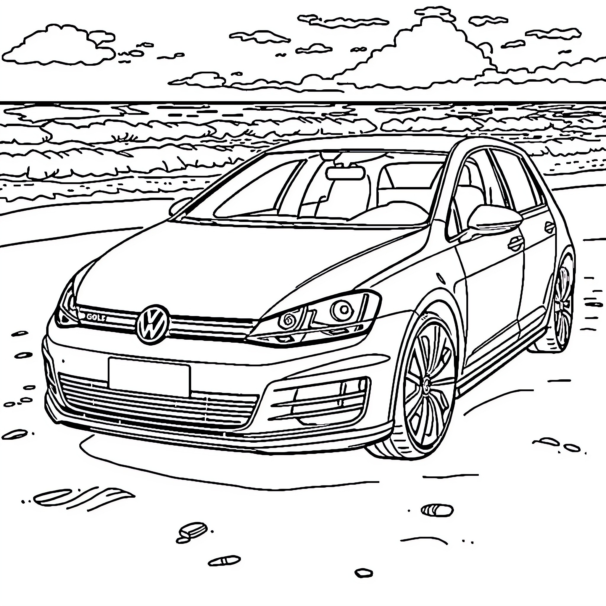 Best Vw Golf Coloring Pages (Free Printable PDF)