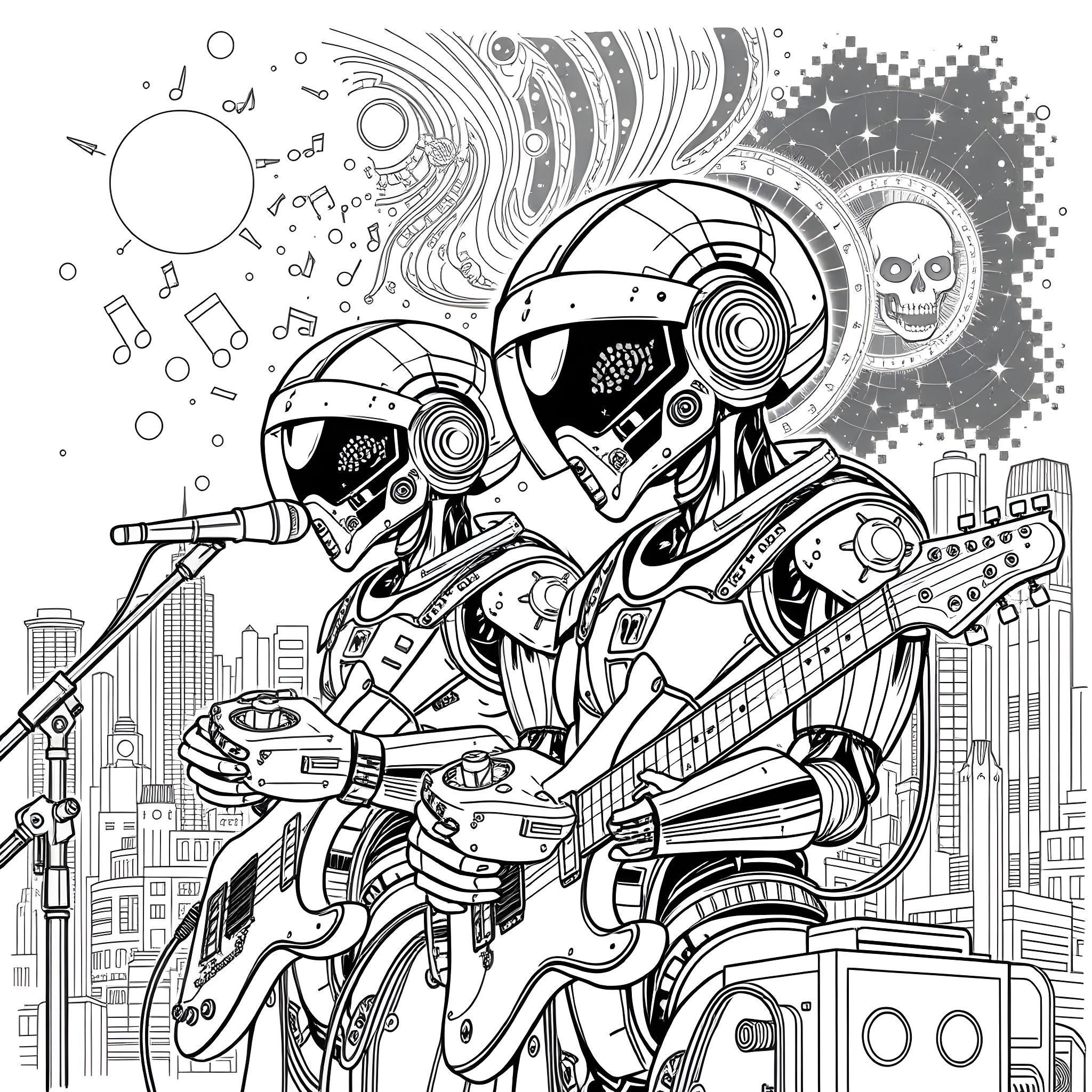 Best Daft Punk Coloring Pages (Free Printable PDF)