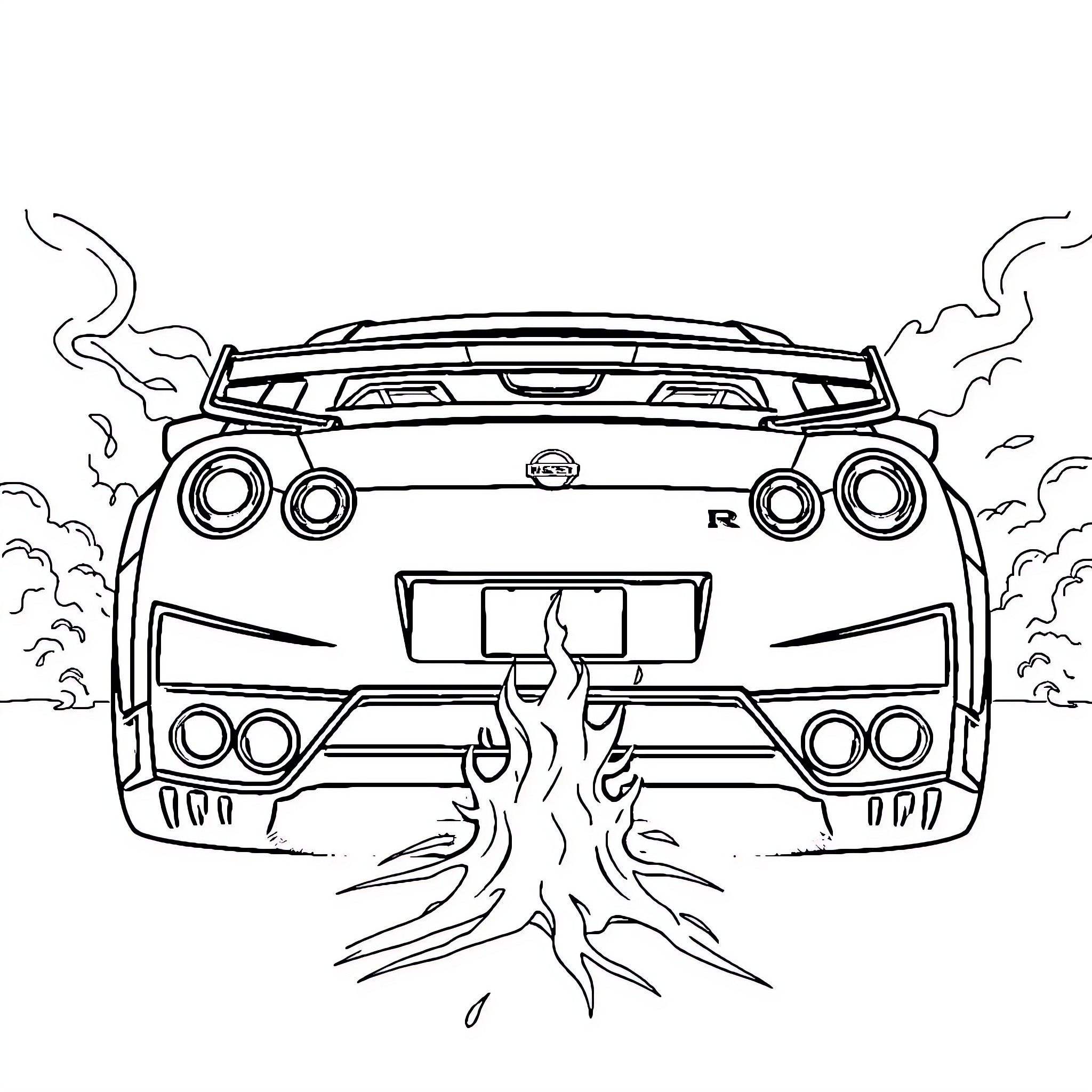 Best Nissan GT-R Coloring Pages (Free Printable PDF)