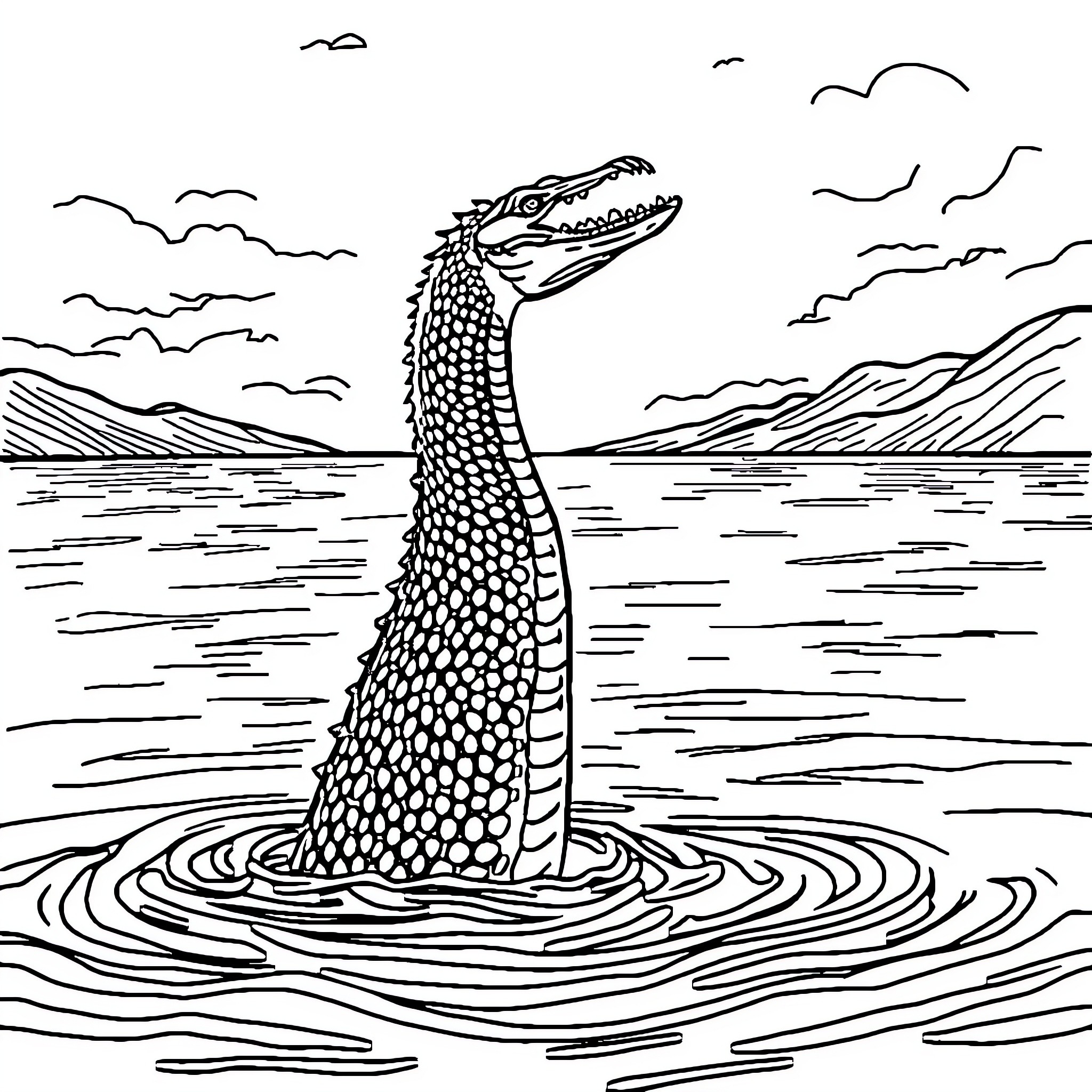 Best Loch Ness Monster Coloring Pages (Free Printable PDF)