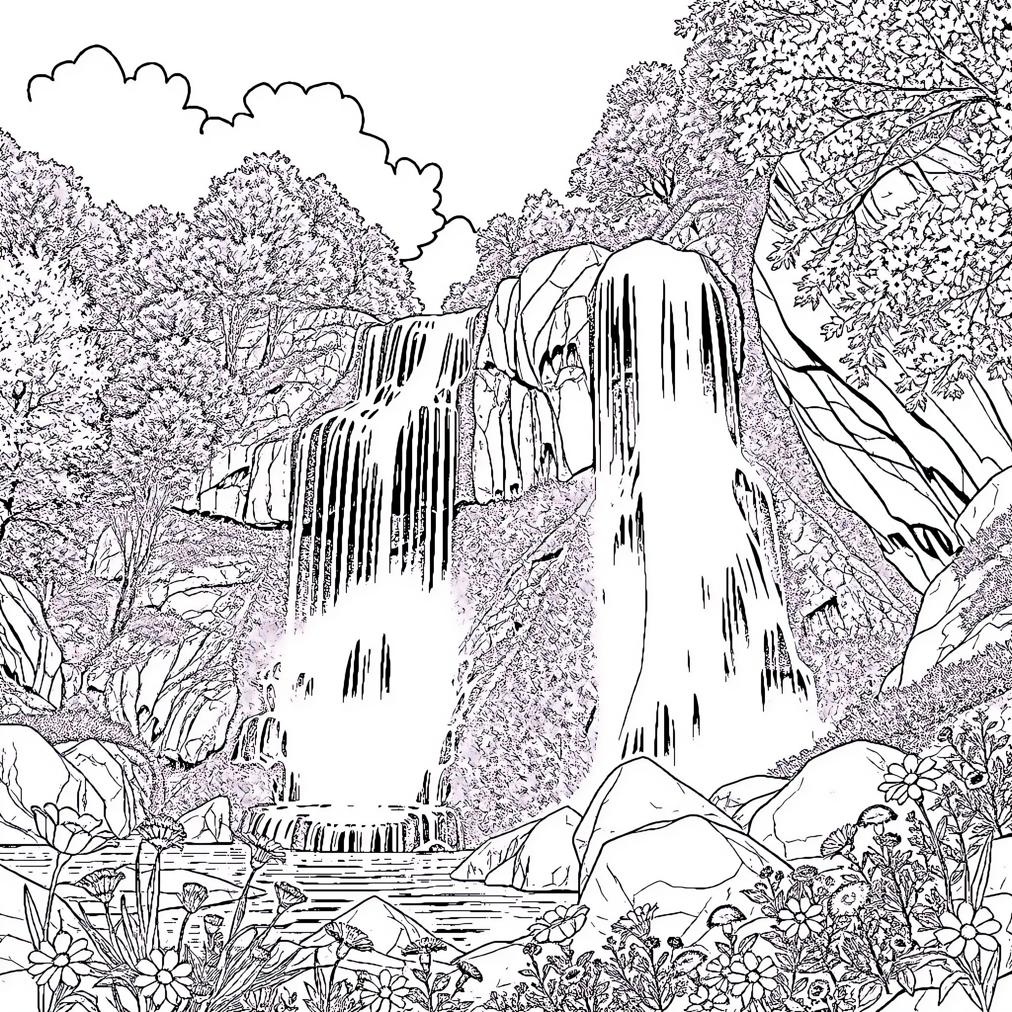 20 Best Waterfall Coloring Pages (Free Printable PDFs)