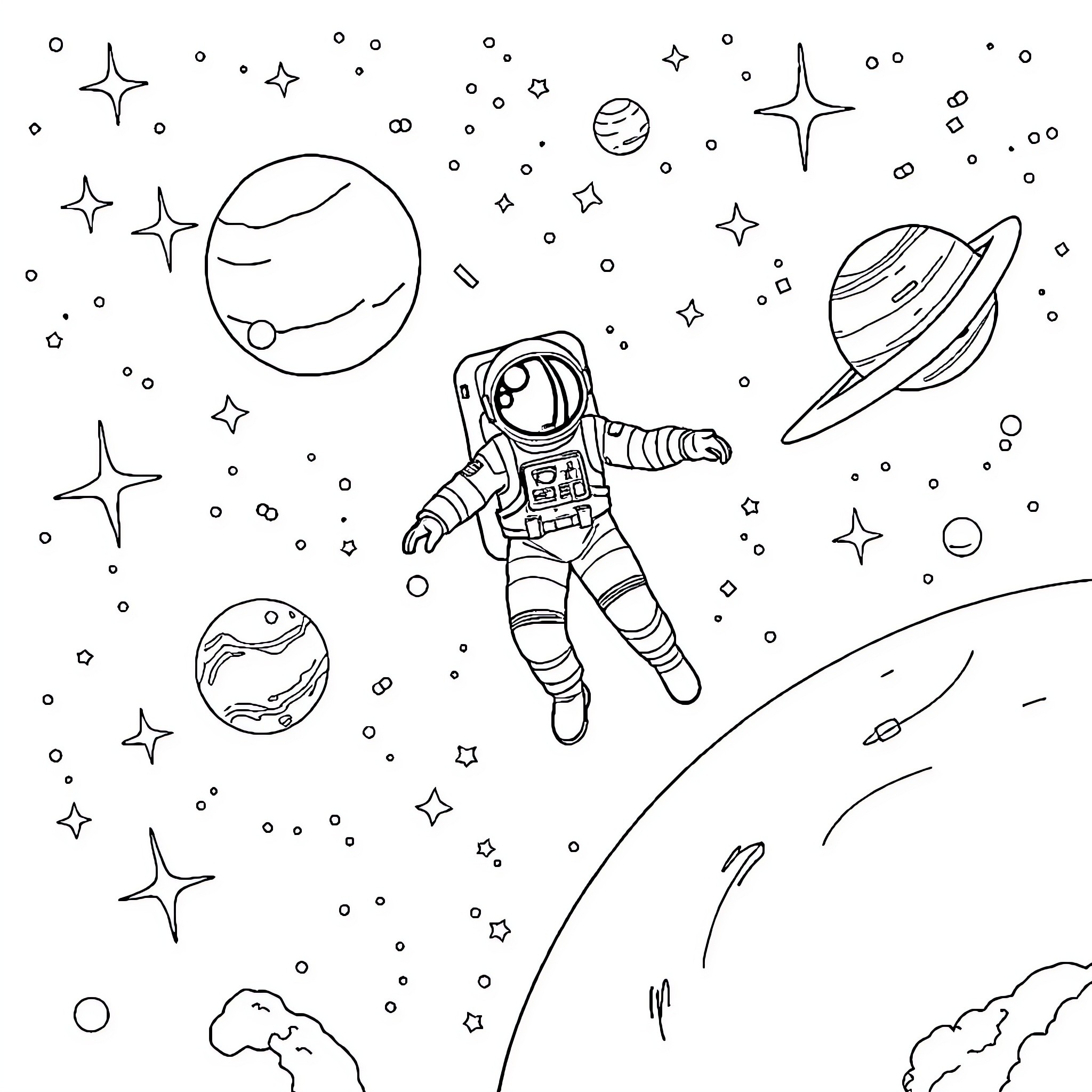 127 Best Astronaut Coloring Pages (Free Printable PDFs)