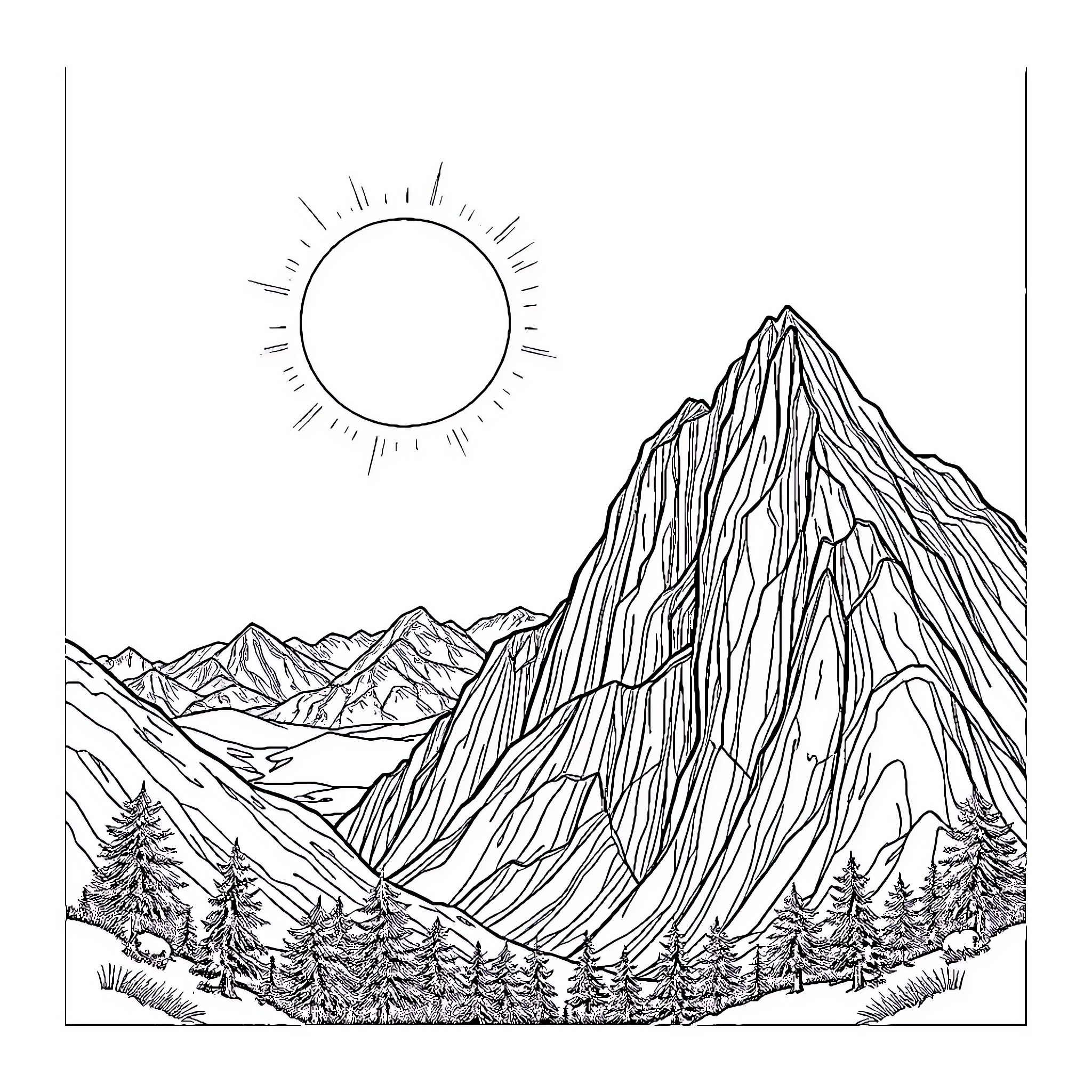 Best Mountain Coloring Pages (Free Printable PDF)