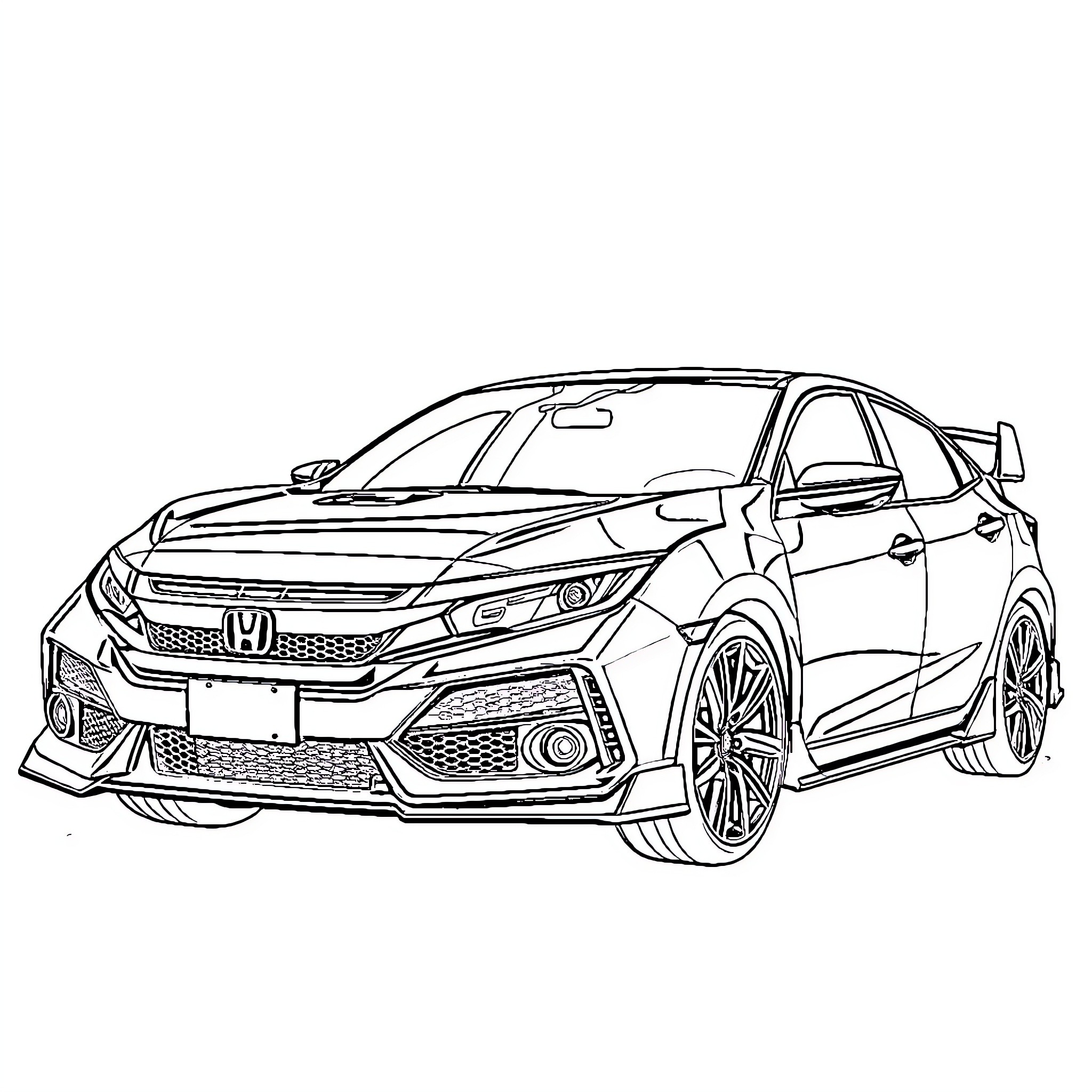 42 Best Honda Civic Coloring Pages (Free Printable PDFs)