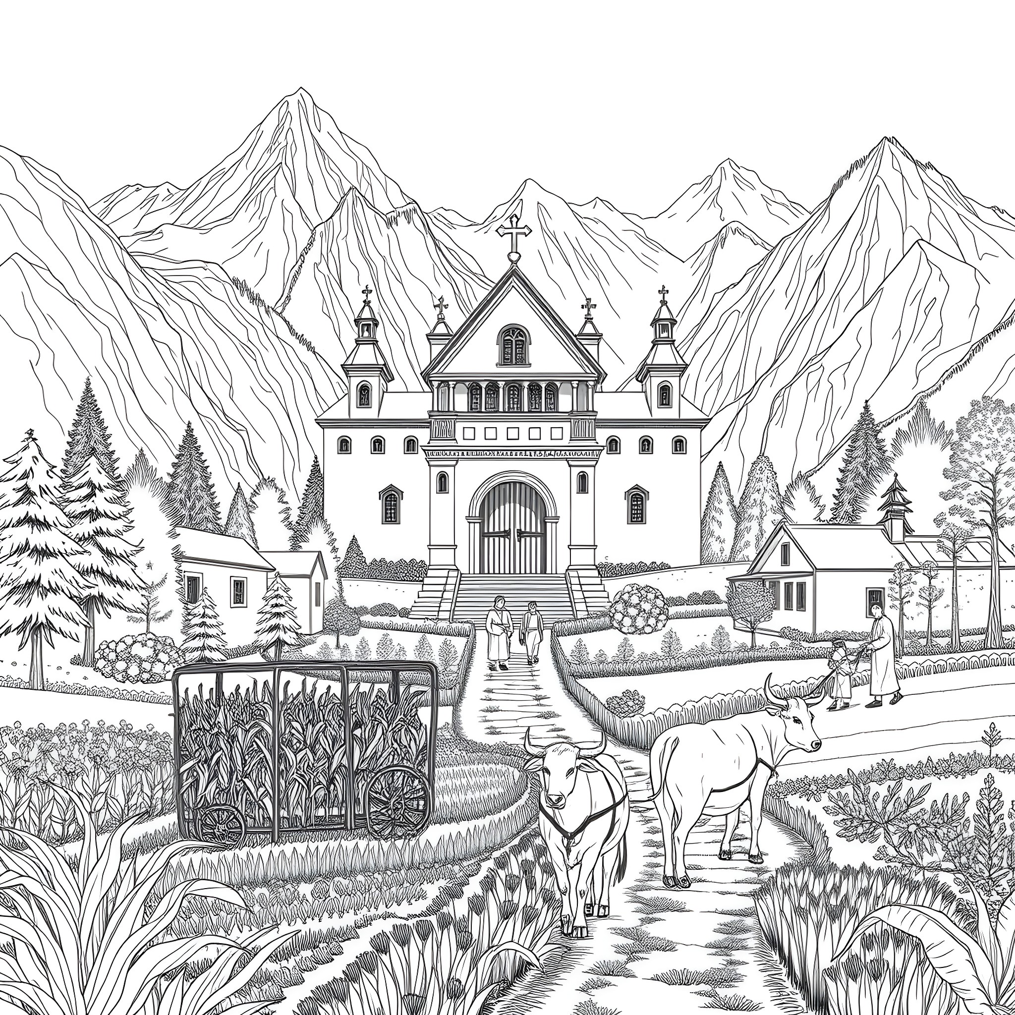 Best Monastery Coloring Pages (Free Printable PDF)