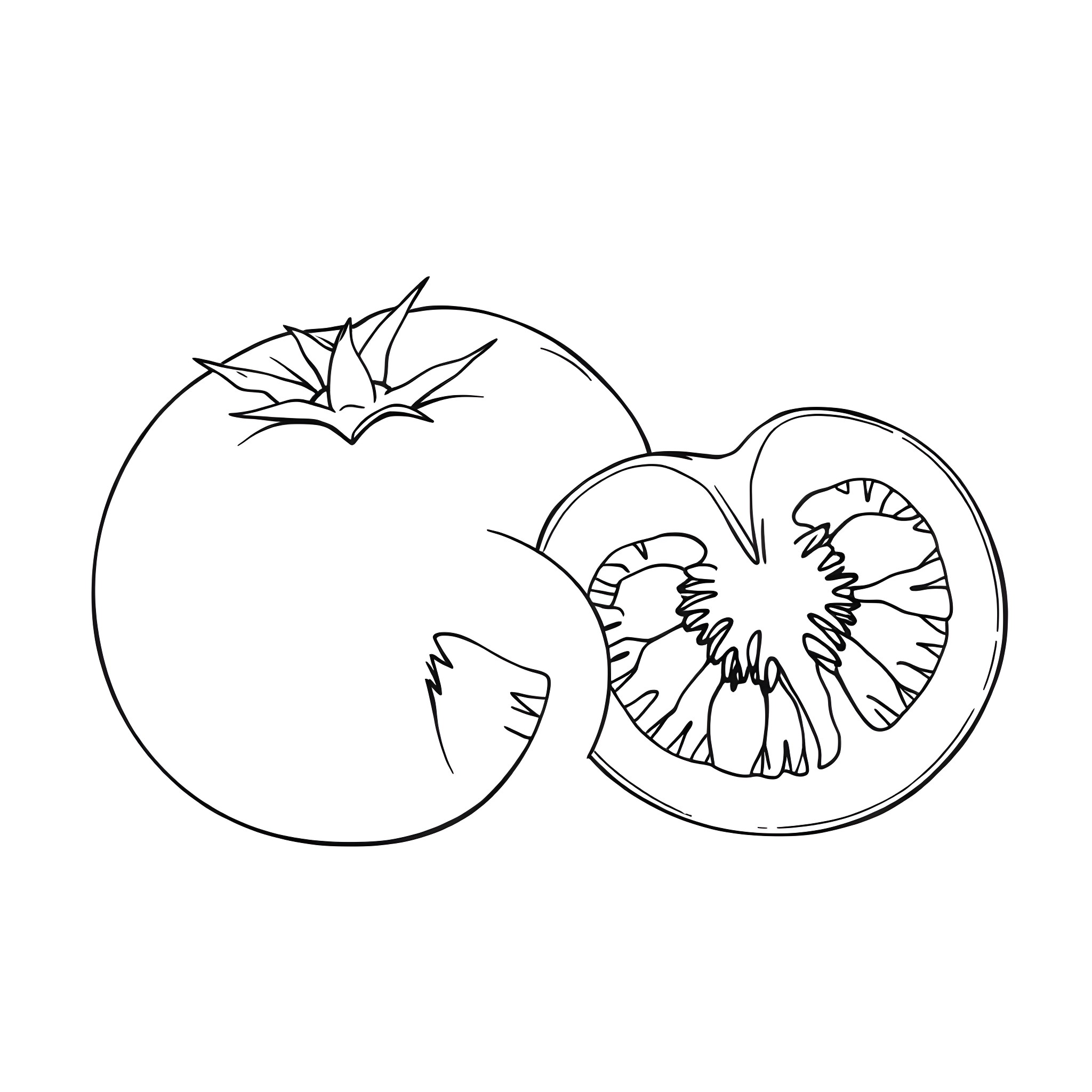 Best Tomato Coloring Pages (Free Printable PDF)