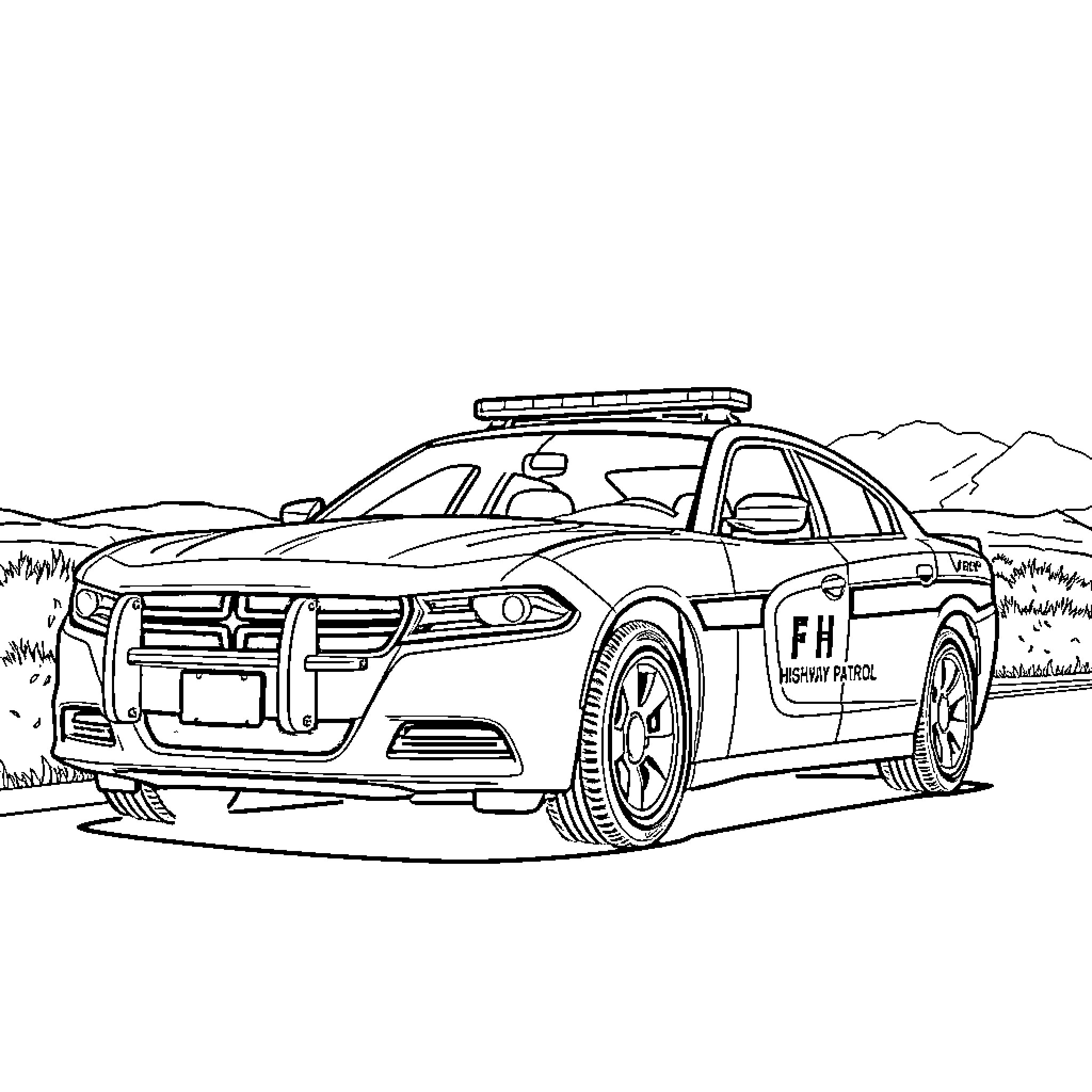 Best Highway Patrol Car Coloring Pages (Free Printable PDF)