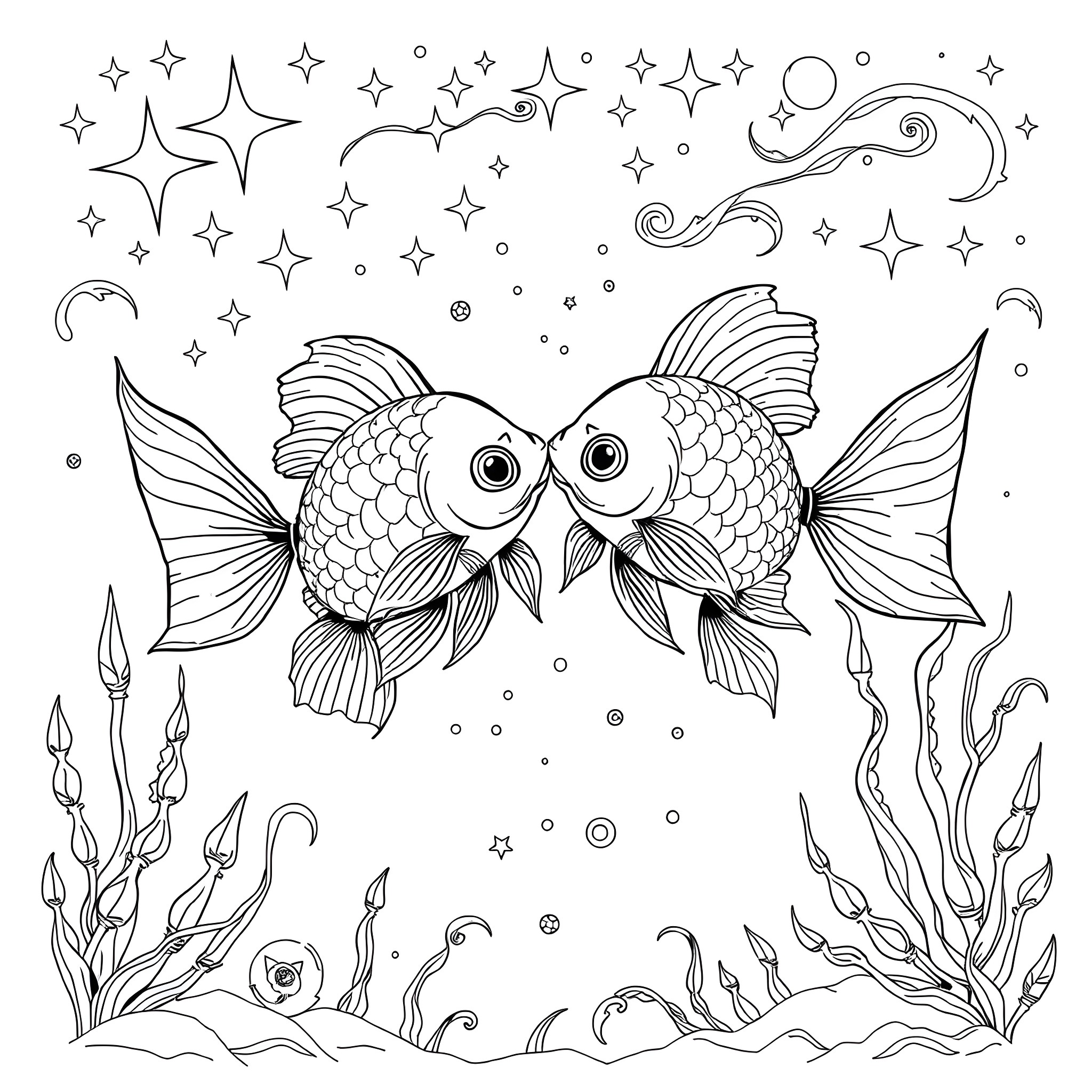 Best Pisces Coloring Pages (Free Printable PDF)