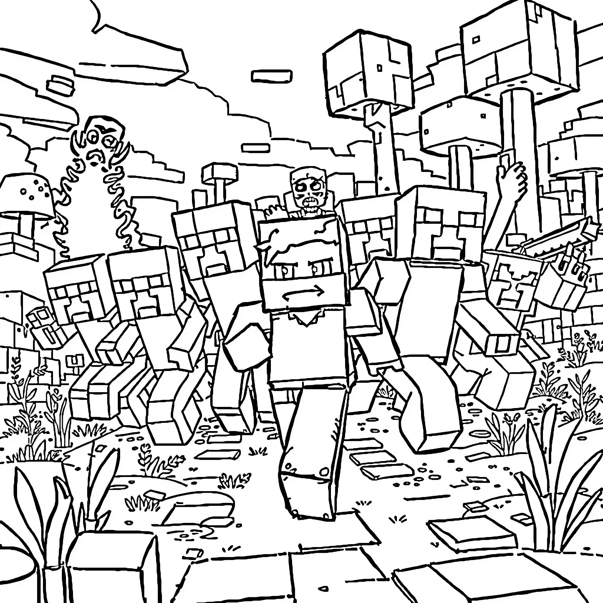 2 Best Minecraft Monster Coloring Pages (Free Printable PDFs)