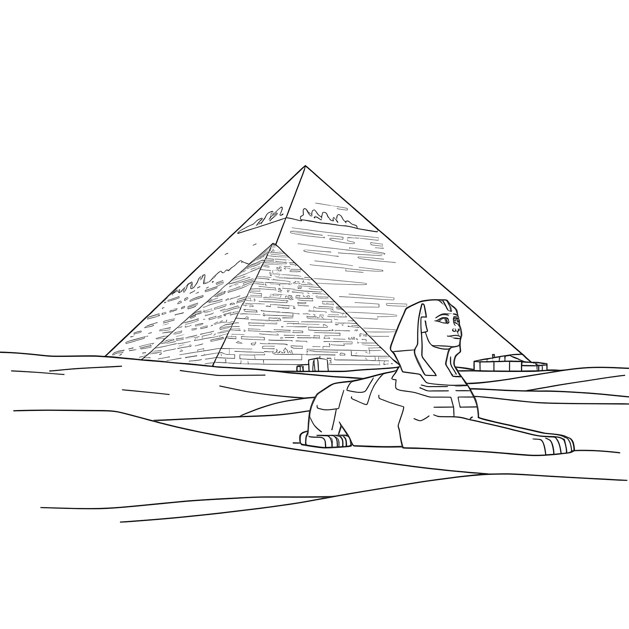 36 Best Pyramid Coloring Pages (Free Printable PDFs)