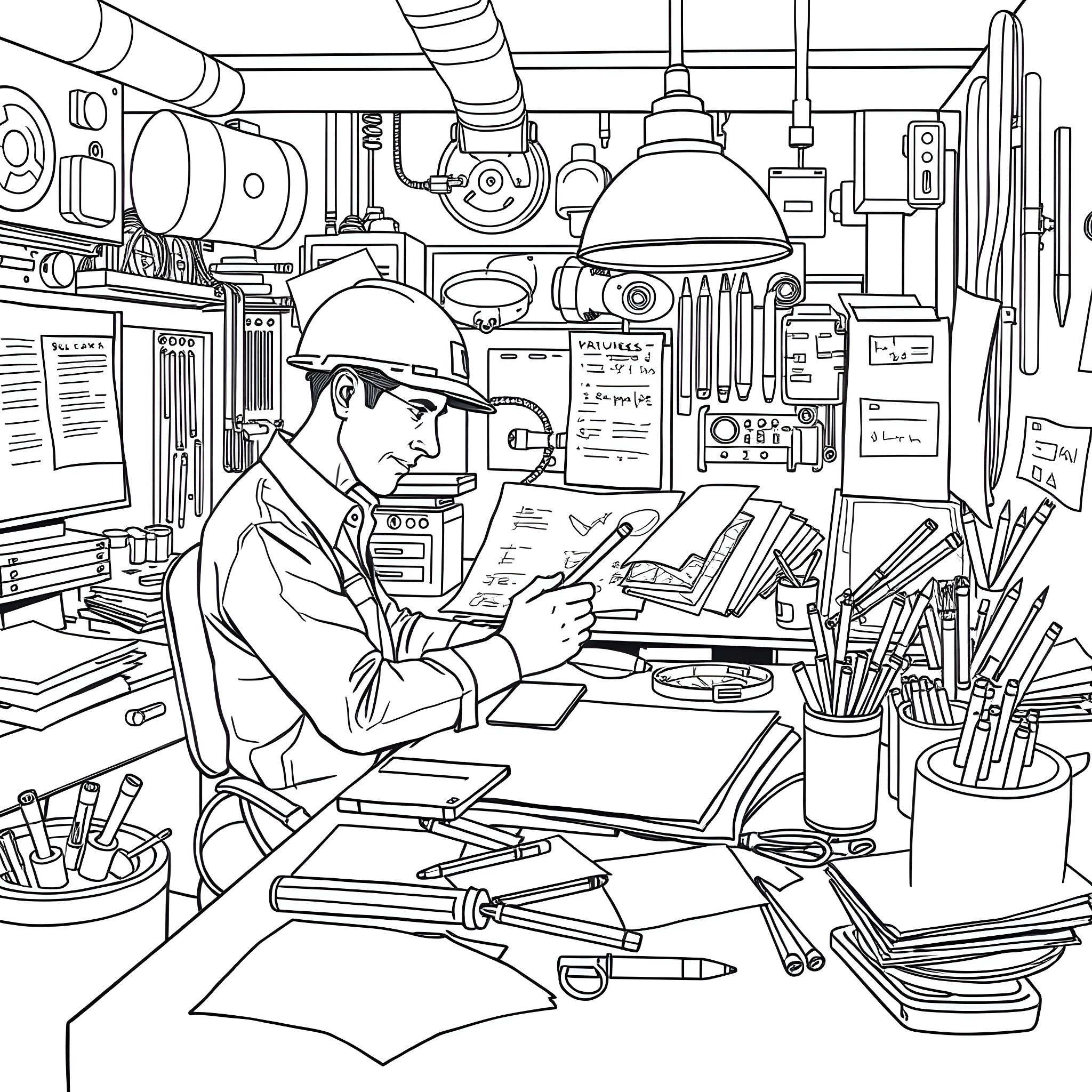 Best Engineer Coloring Pages (Free Printable PDF)