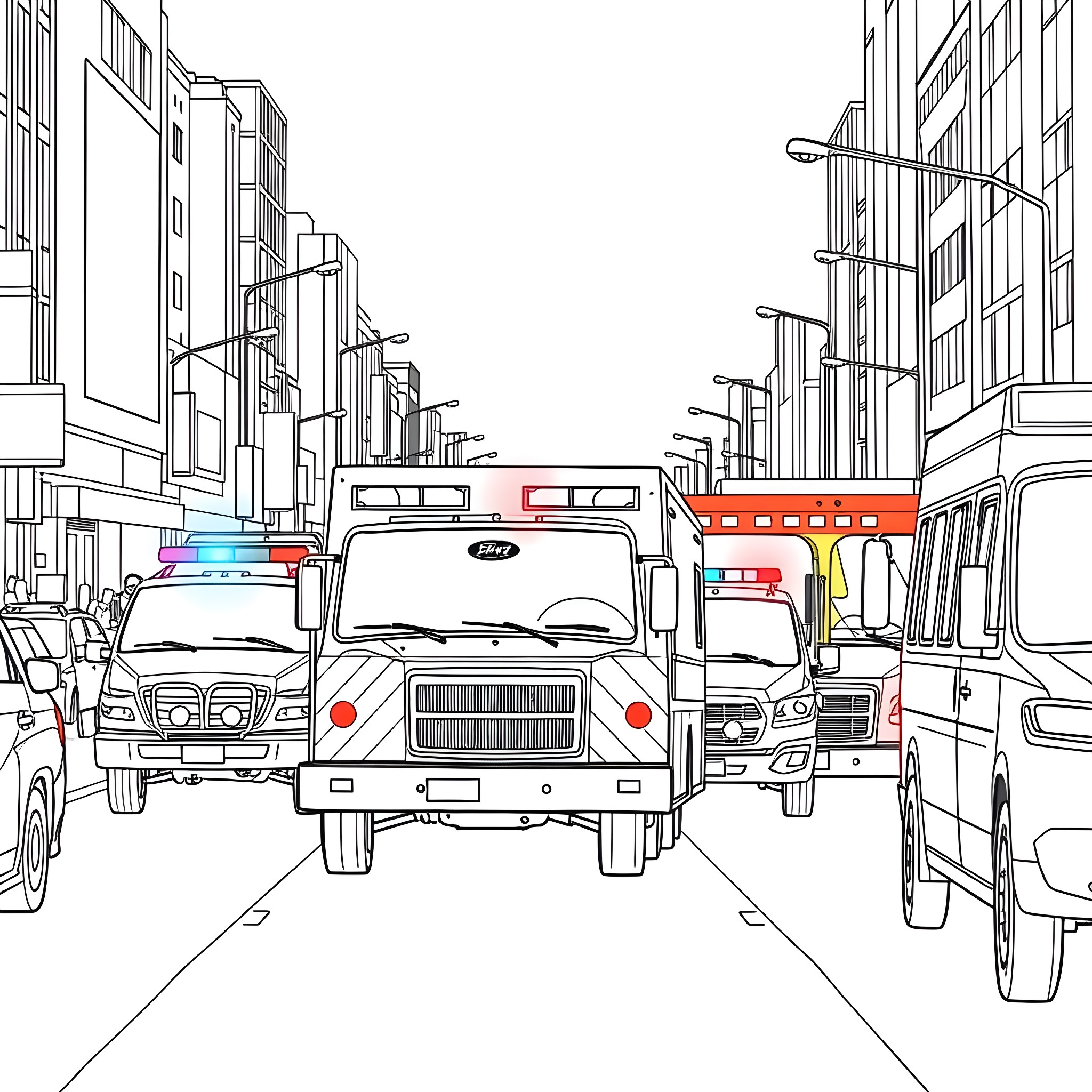 Best Emergency Vehicle Coloring Pages (Free Printable PDF)