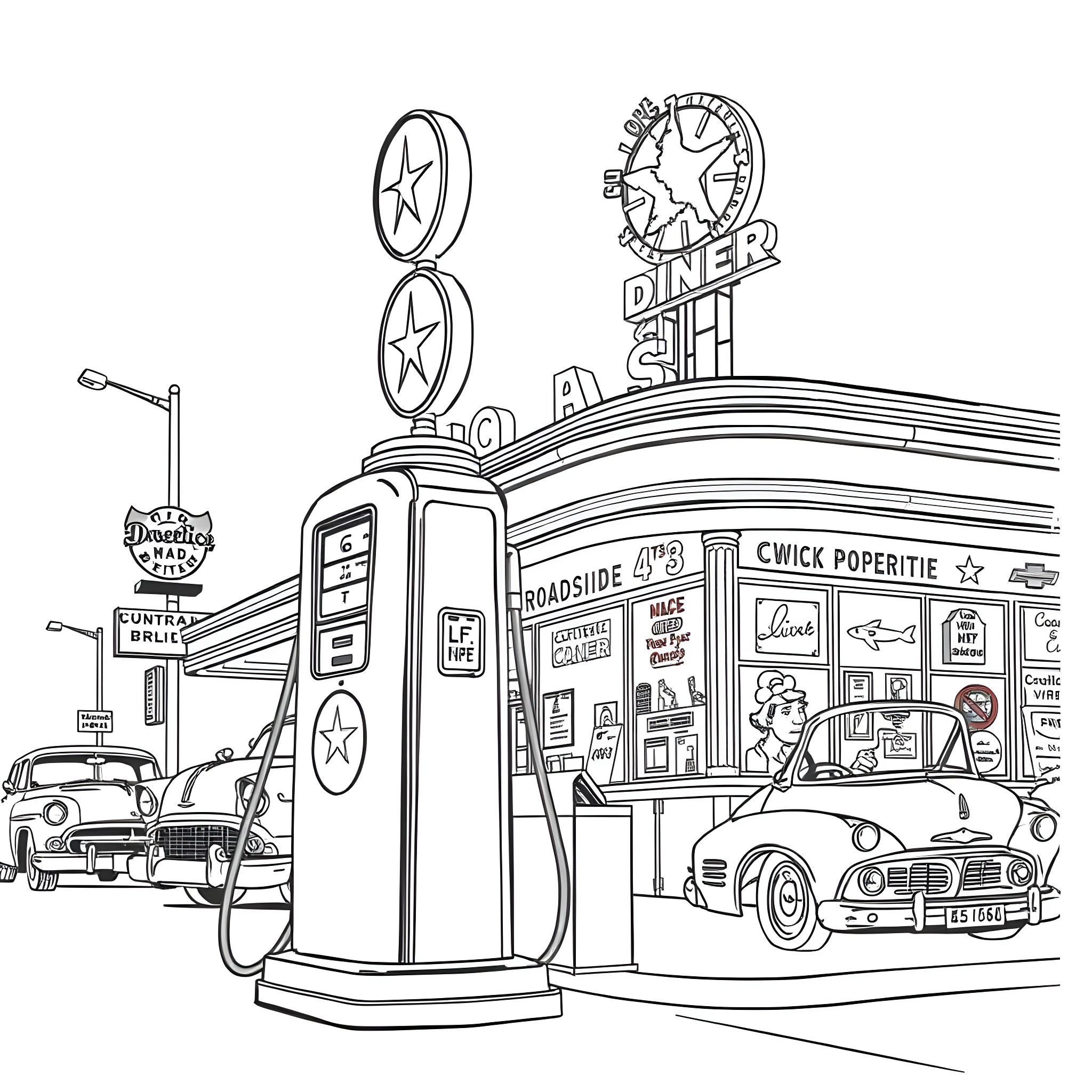 12 Best Gas Pump Coloring Pages (Free Printable PDFs)