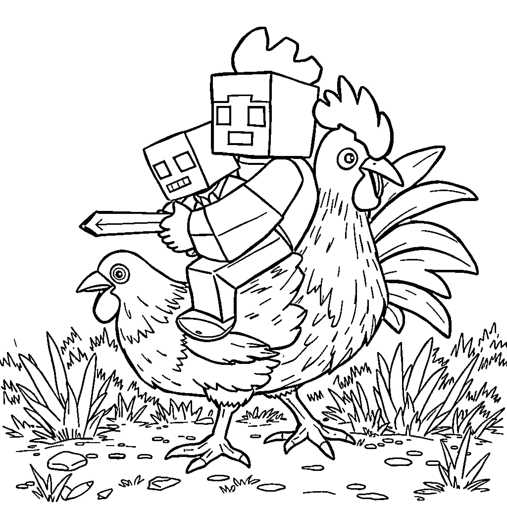 Best Chicken Jockey Coloring Pages (Free Printable PDF)