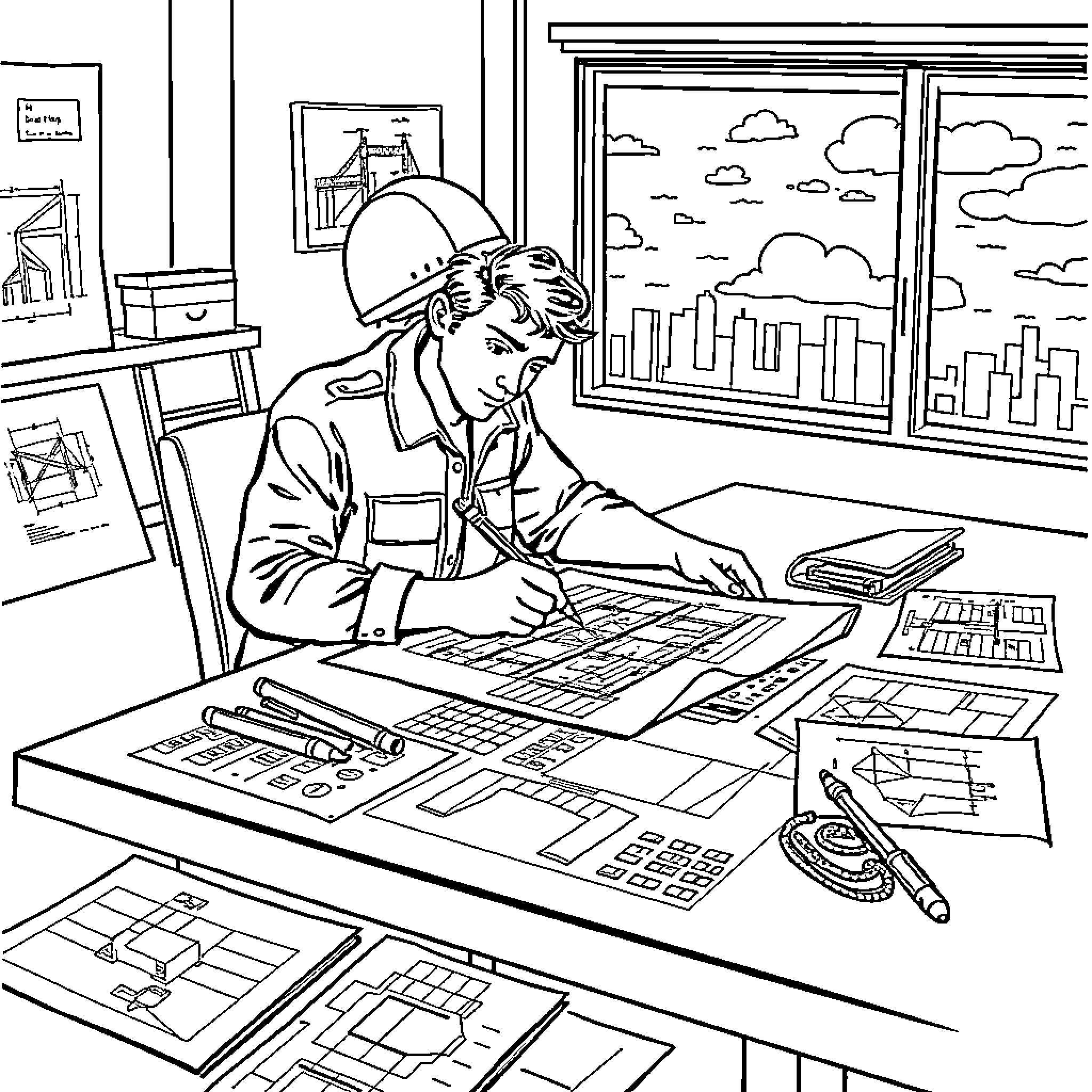 Best Engineer Coloring Pages (Free Printable PDF)