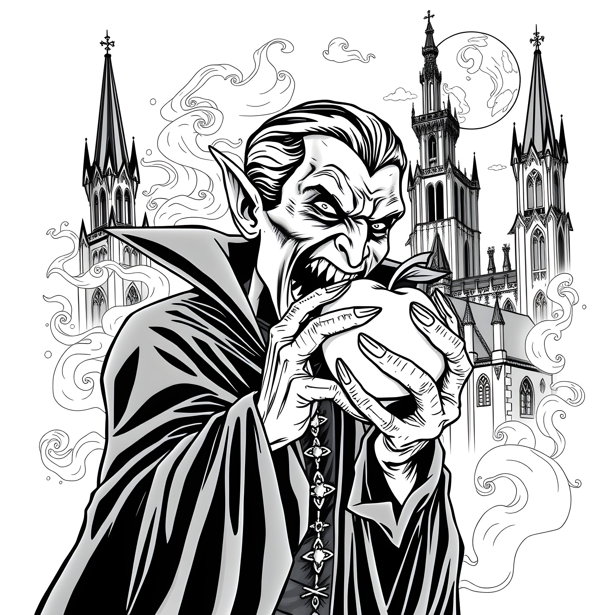 Best Vampire Coloring Pages (Free Printable PDF)