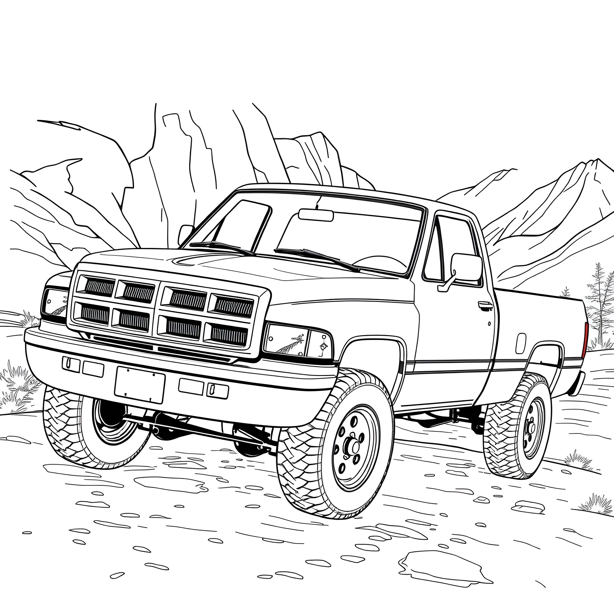 Best Dodge Ram Coloring Pages (Free Printable PDF)
