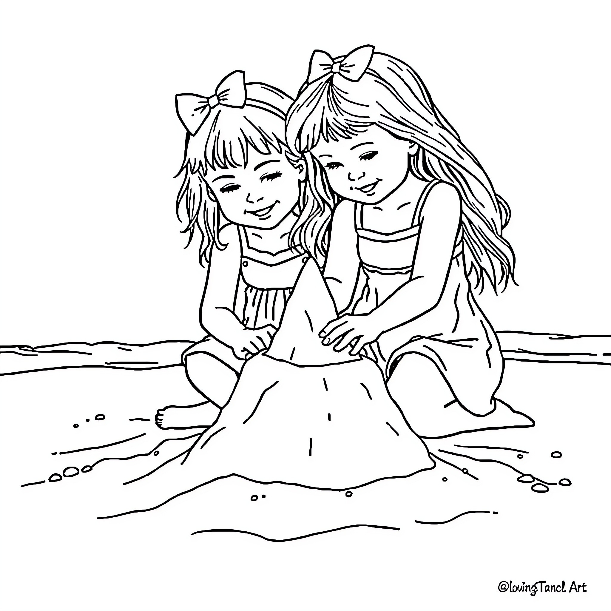 Best Sister Coloring Pages (Free Printable PDF)