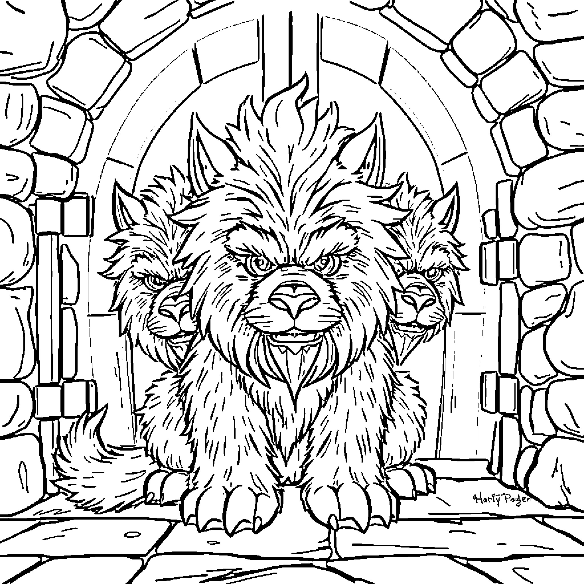 Best Cerberus Coloring Pages (Free Printable PDF)