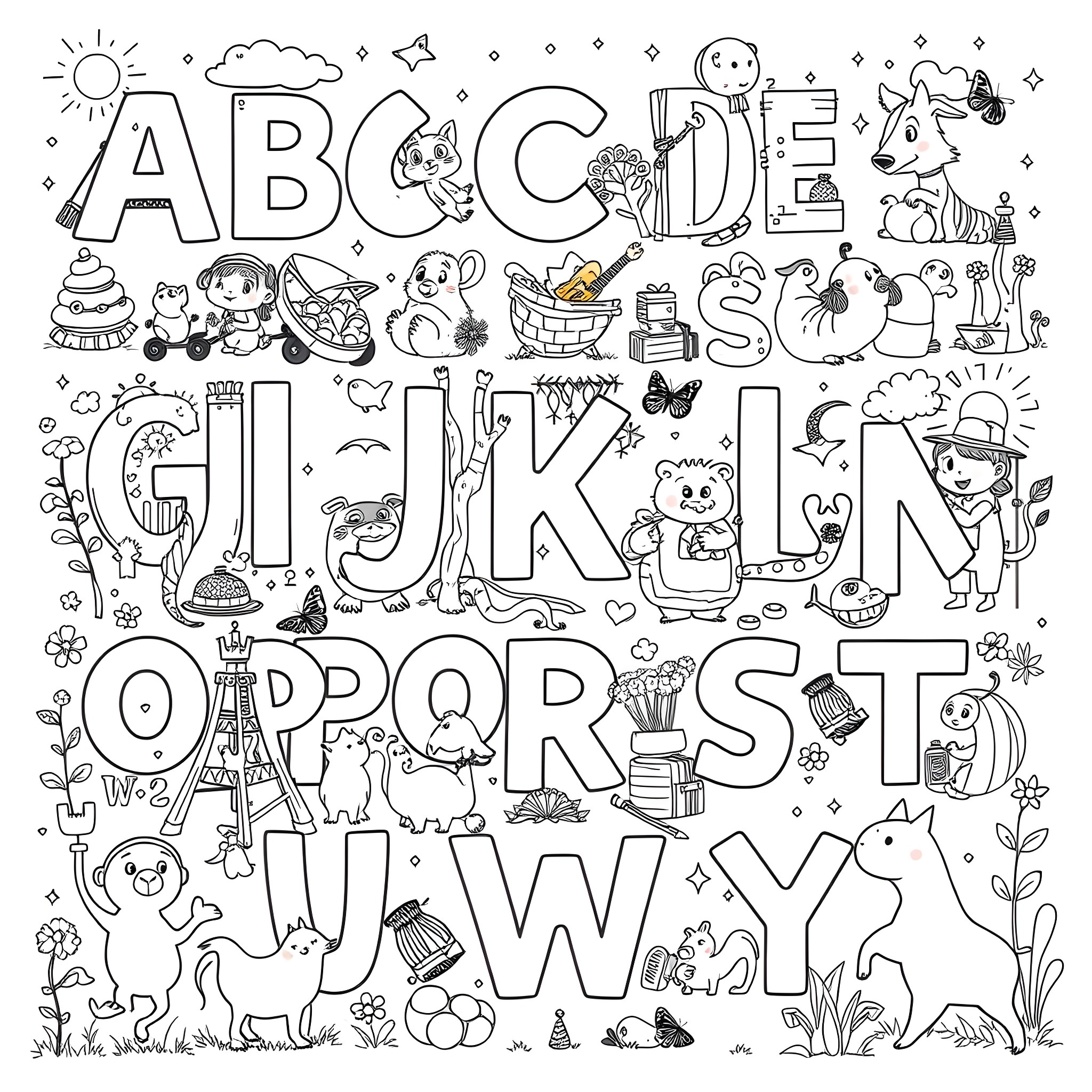 169 Best Alphabet Coloring Pages (Free Printable PDFs)