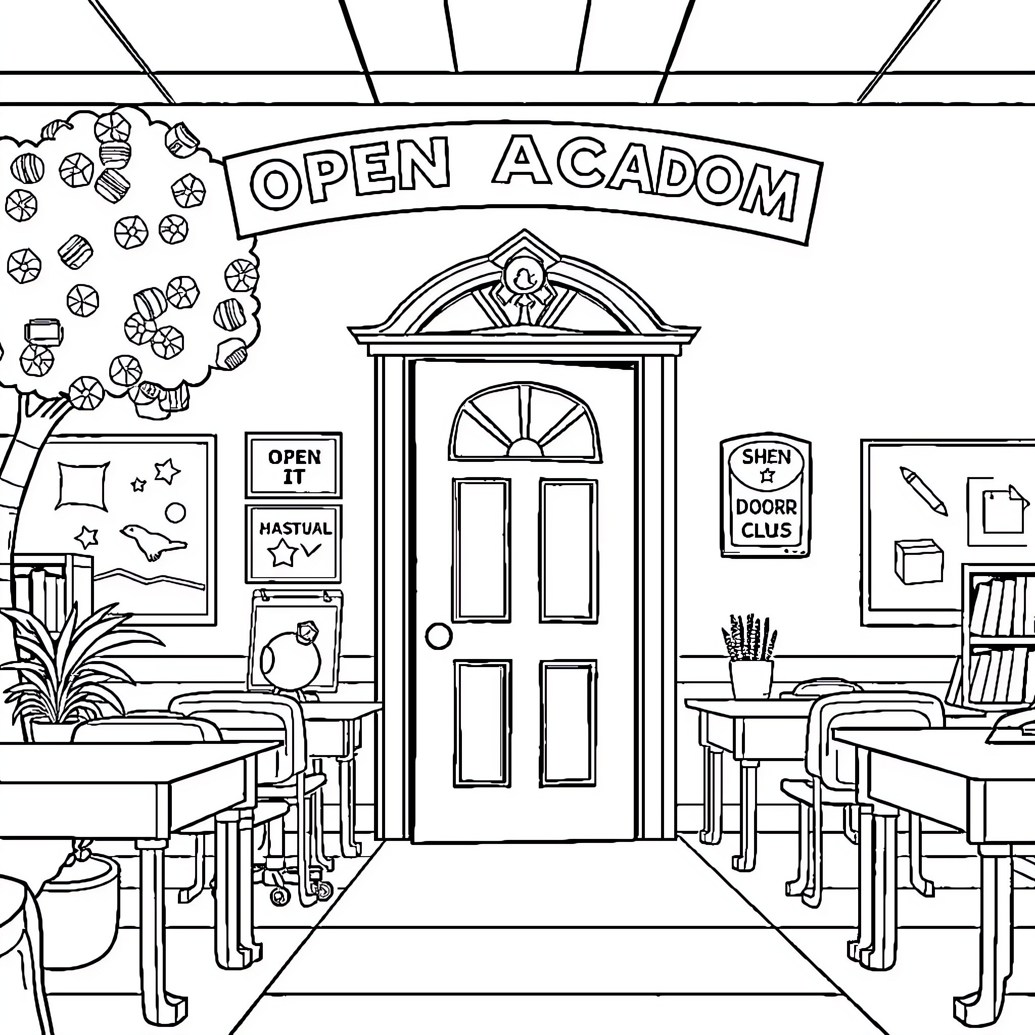 Best Door Coloring Pages (Free Printable PDF)