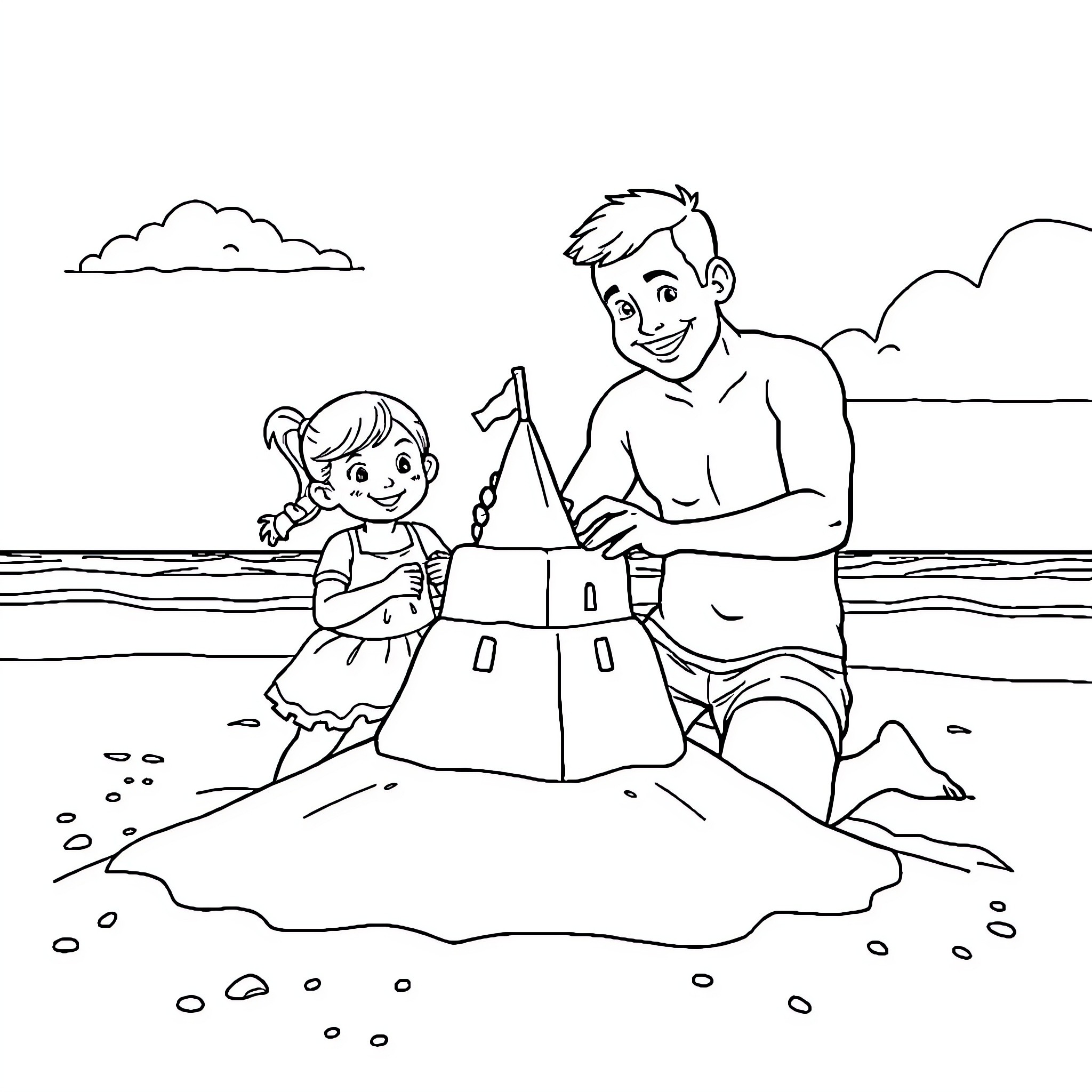 Best Sandcastle Coloring Pages (Free Printable PDF)