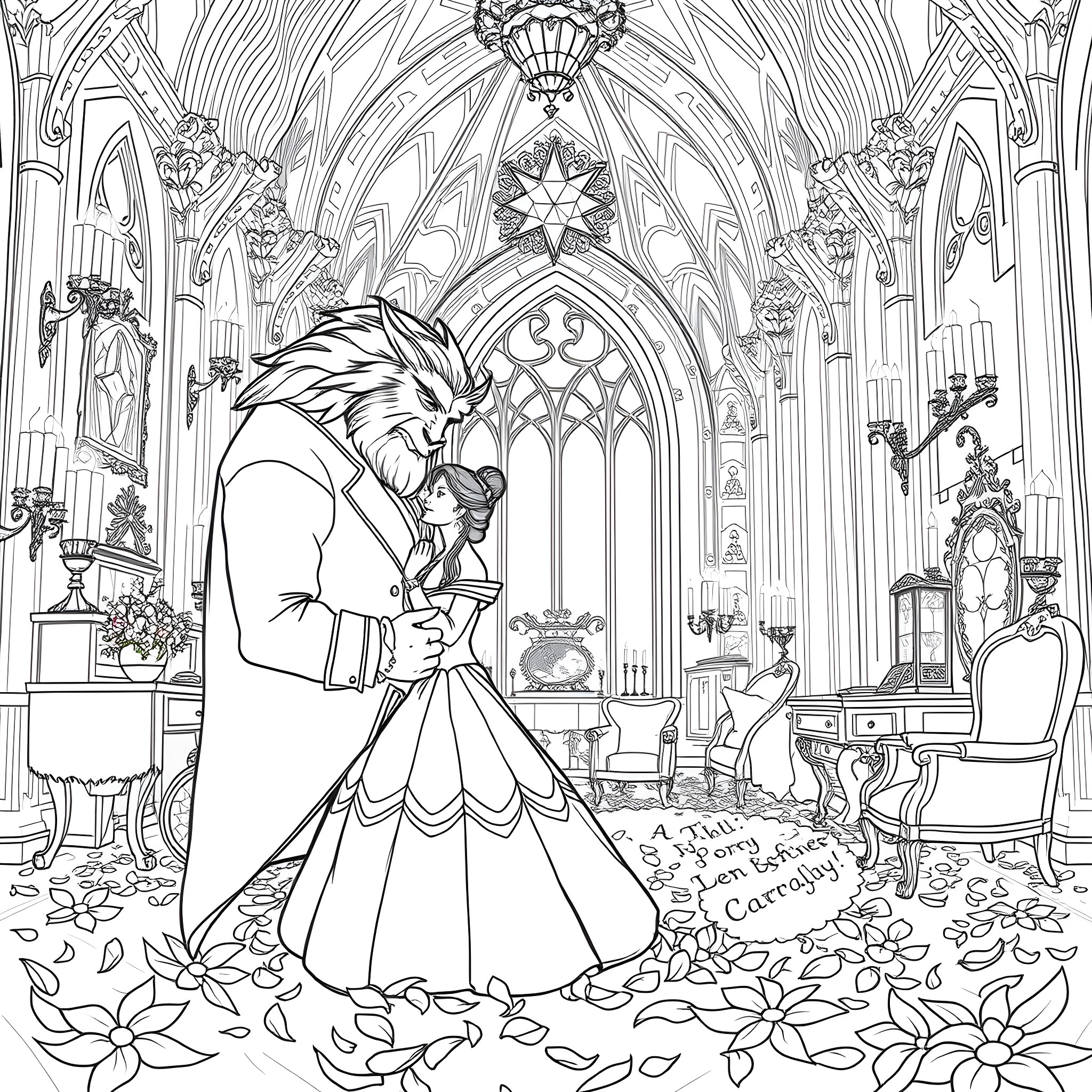 18 Best Beauty And The Beast Coloring Pages (Free Printable PDFs)