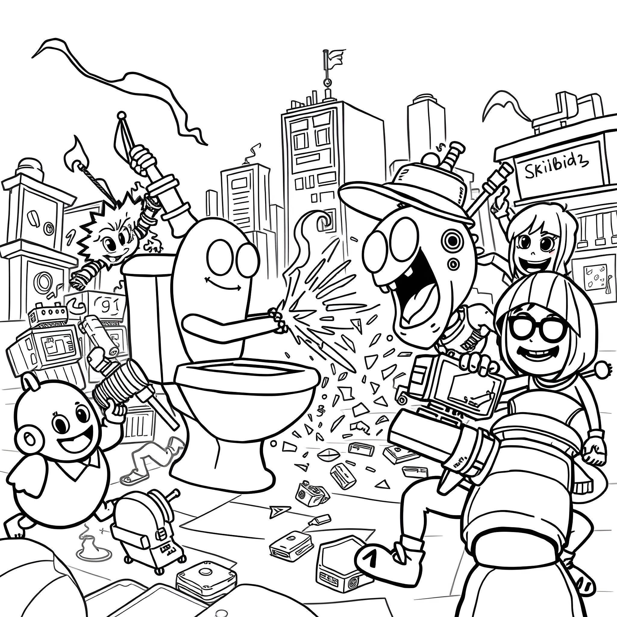 39 Best Skibidi Toilet Coloring Pages (Free Printable PDFs)