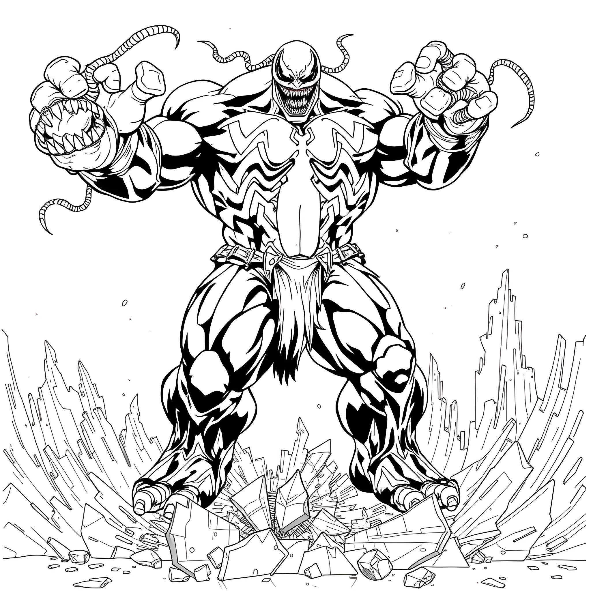 Best Venom Hulk Coloring Pages (Free Printable PDF)