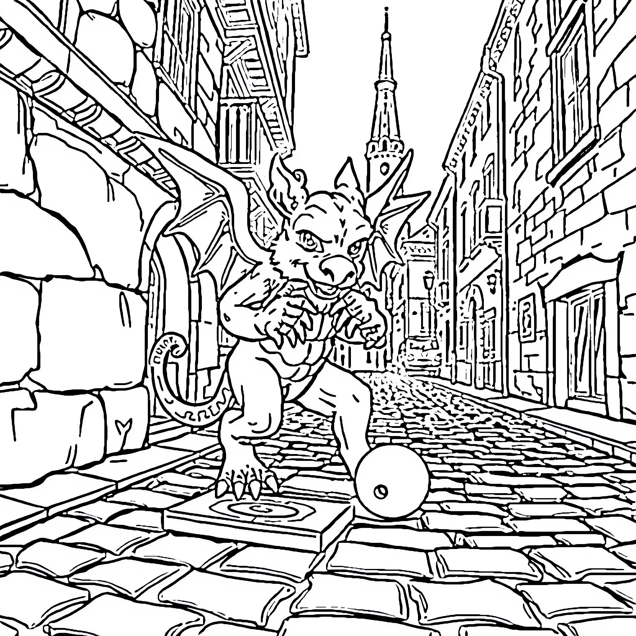 10 Best Gargoyle Coloring Pages (Free Printable PDFs)