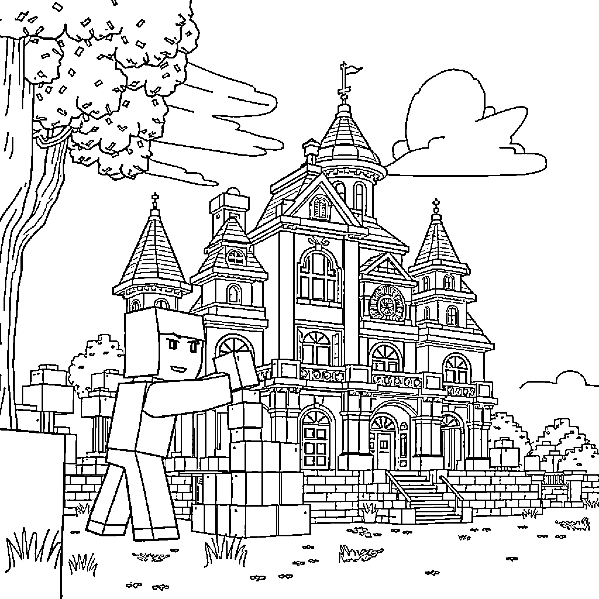 Best Minecraft Player Coloring Pages (Free Printable PDF)