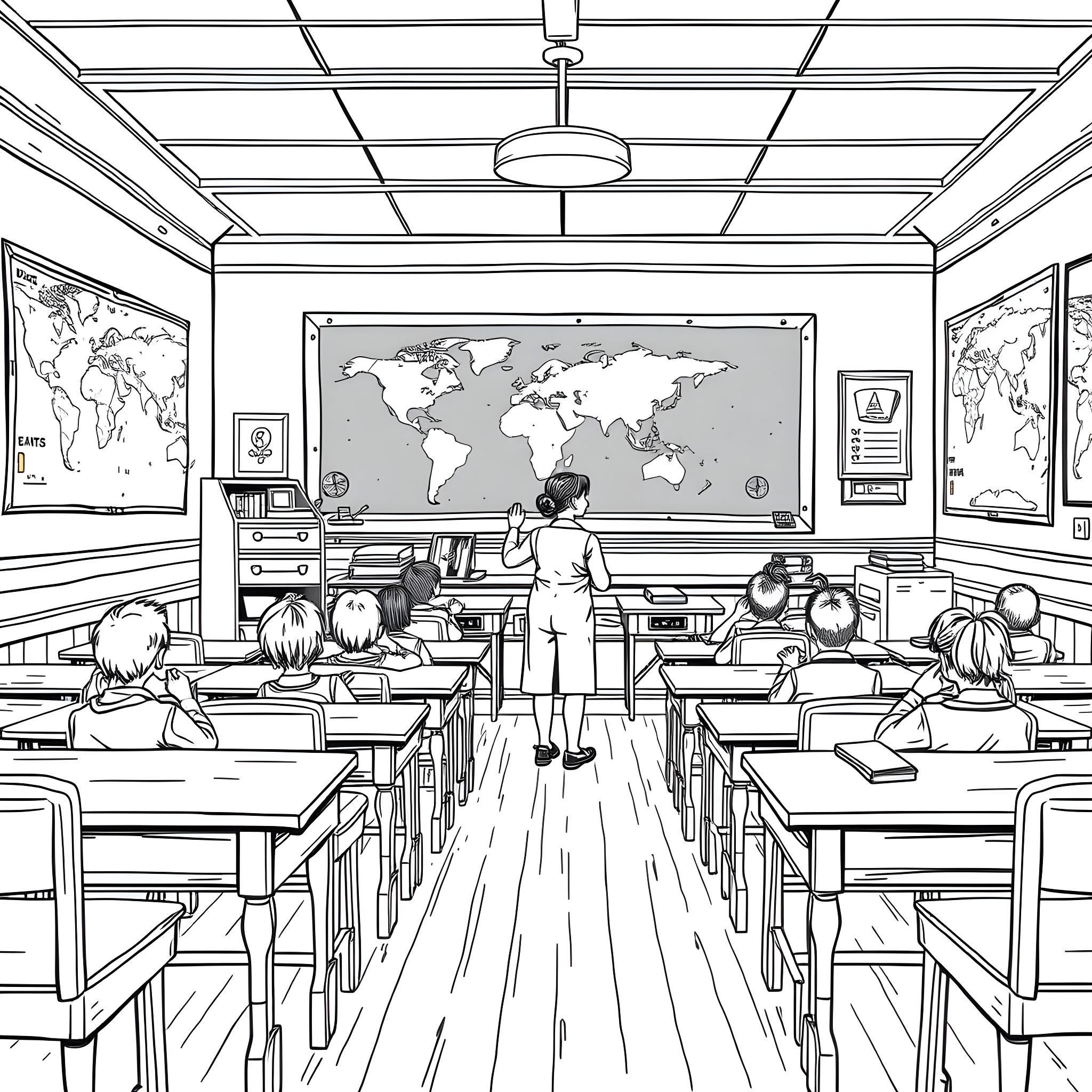 48 Best Classroom Coloring Pages (Free Printable PDFs)