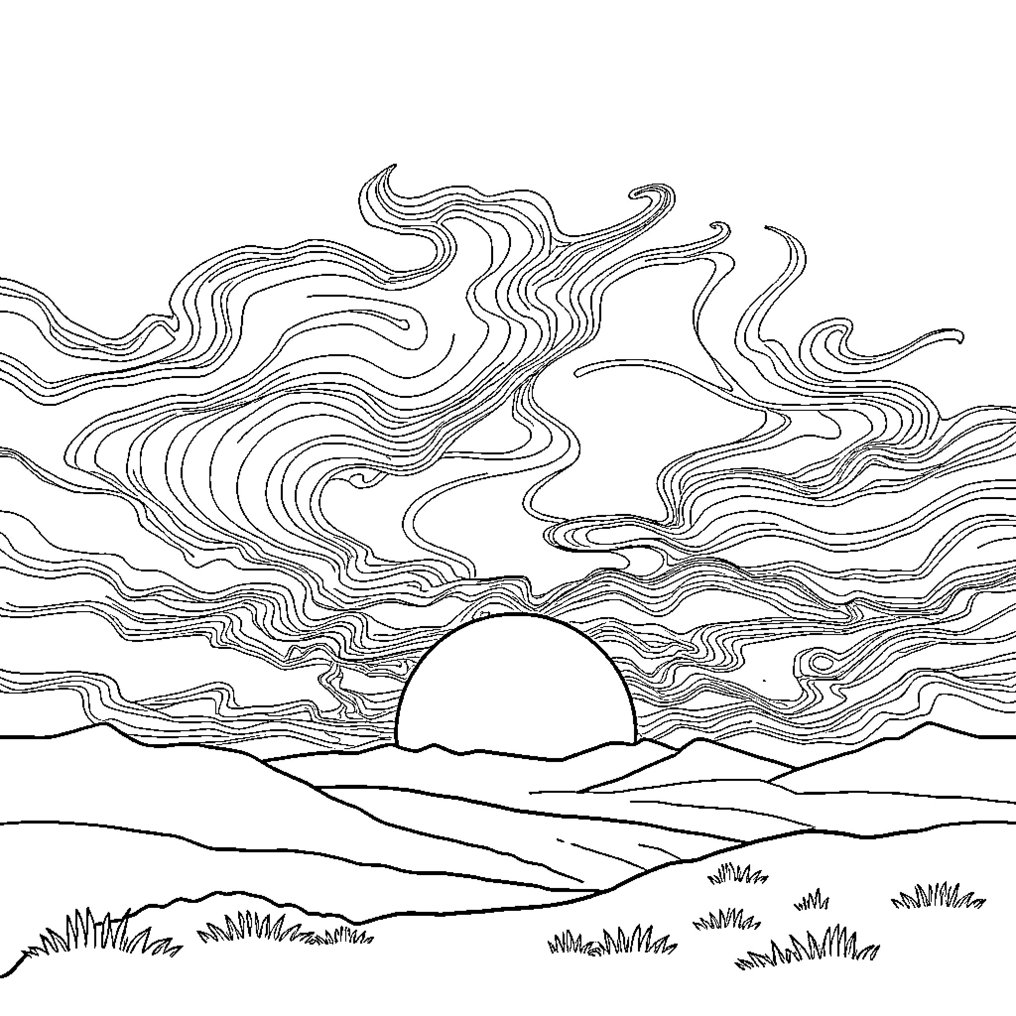 Best Sunset Coloring Pages (Free Printable PDF)