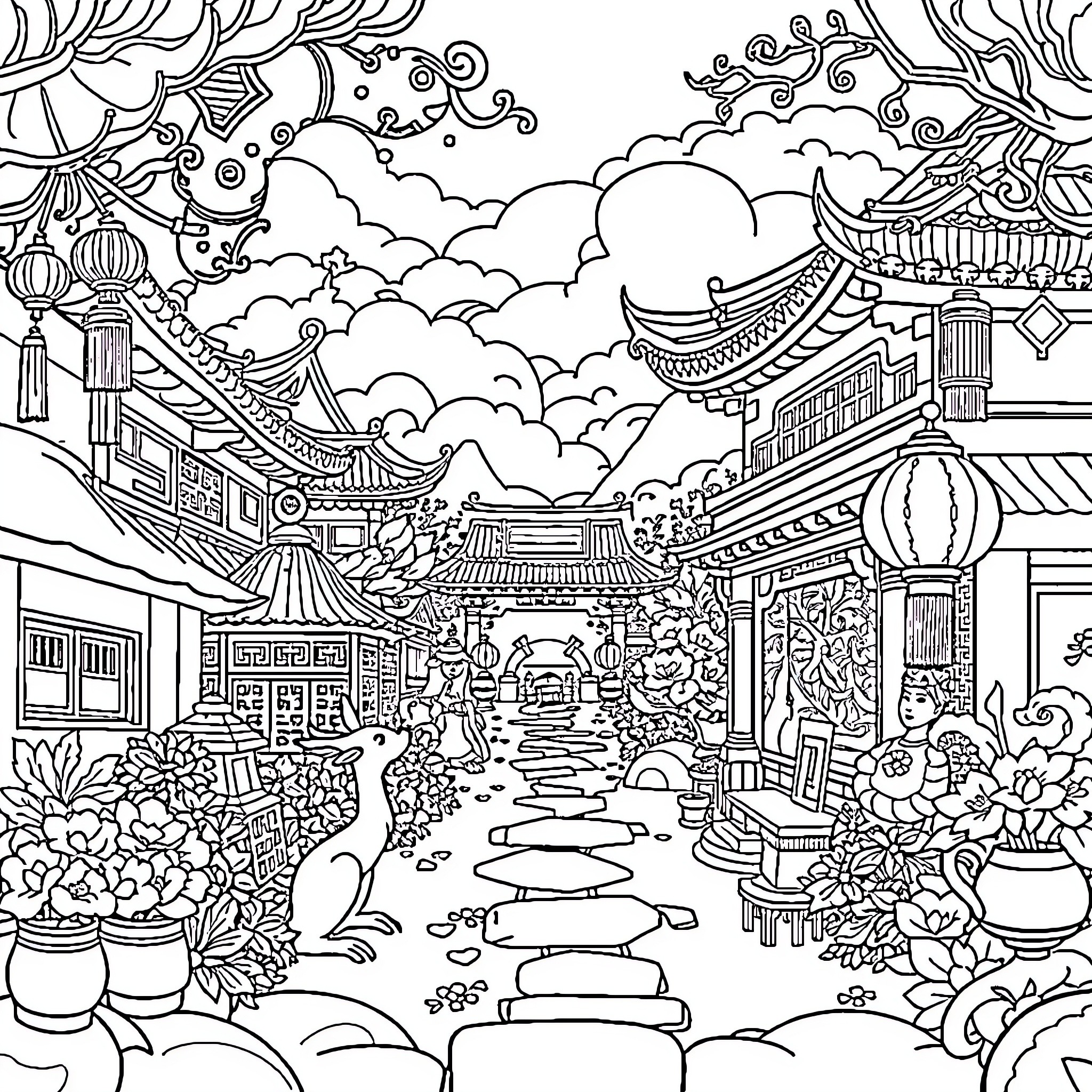 Best Asian Coloring Pages (Free Printable PDF)