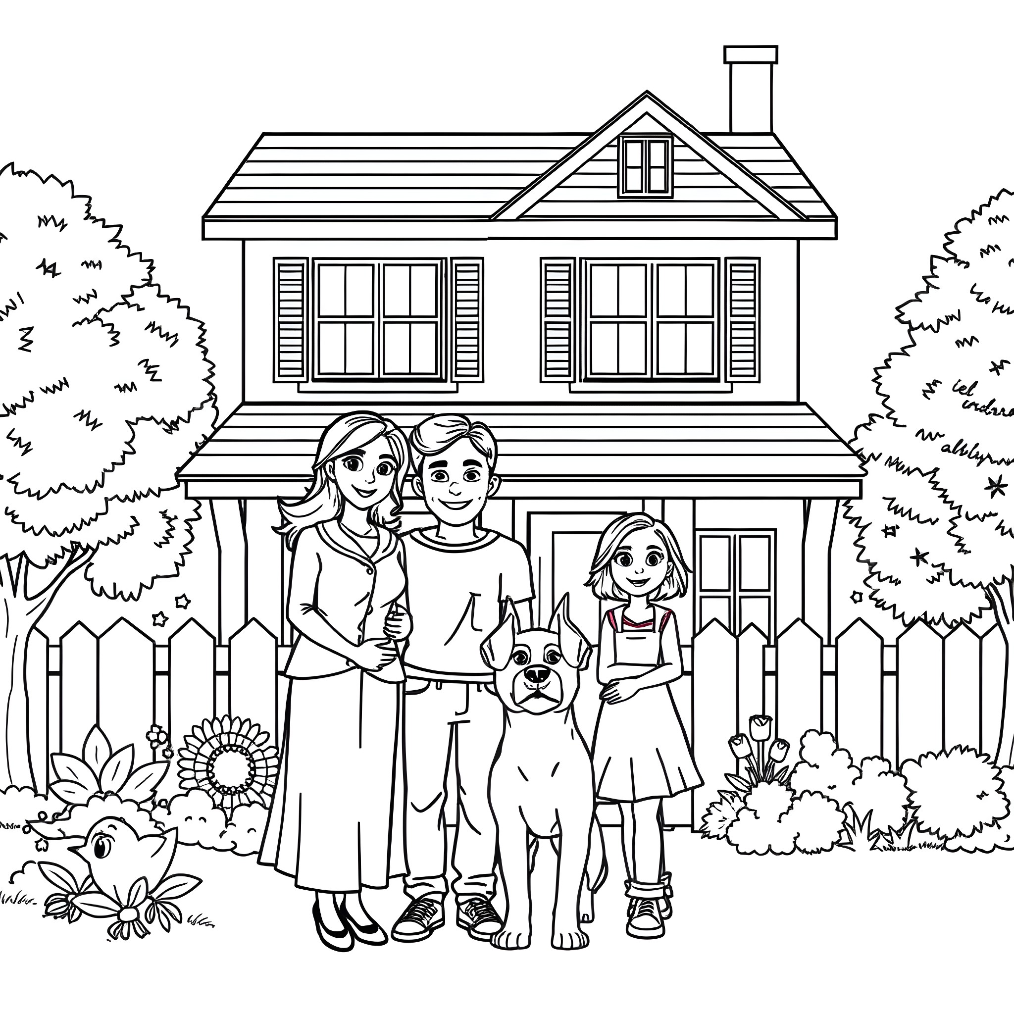 264 Best Family Coloring Pages (Free Printable PDFs)