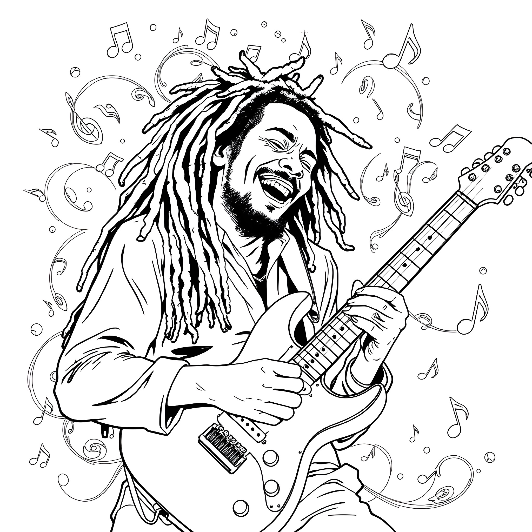 Best Bob Marley Coloring Pages (Free Printable PDF)
