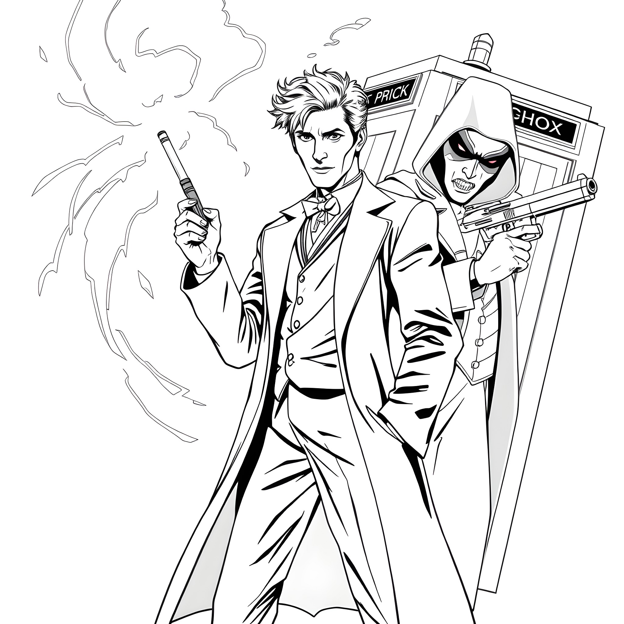 Best Tenth Doctor Coloring Pages (Free Printable PDF)